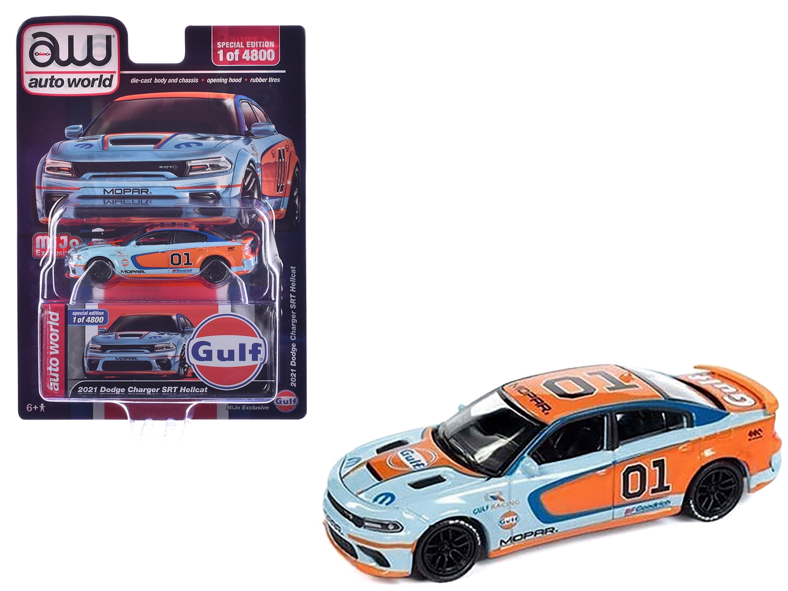 2021 Dodge Charger SRT Hellcat #01 "Gulf Oil-MOPAR" Light Blue and ...