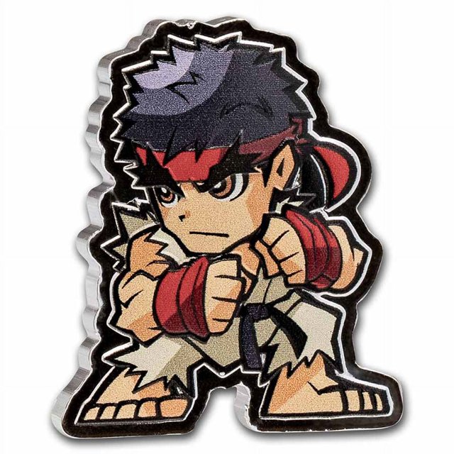 2021 Fiji 1 oz Silver $1 Street Fighter Mini Fighters: Ryu Collectible ...