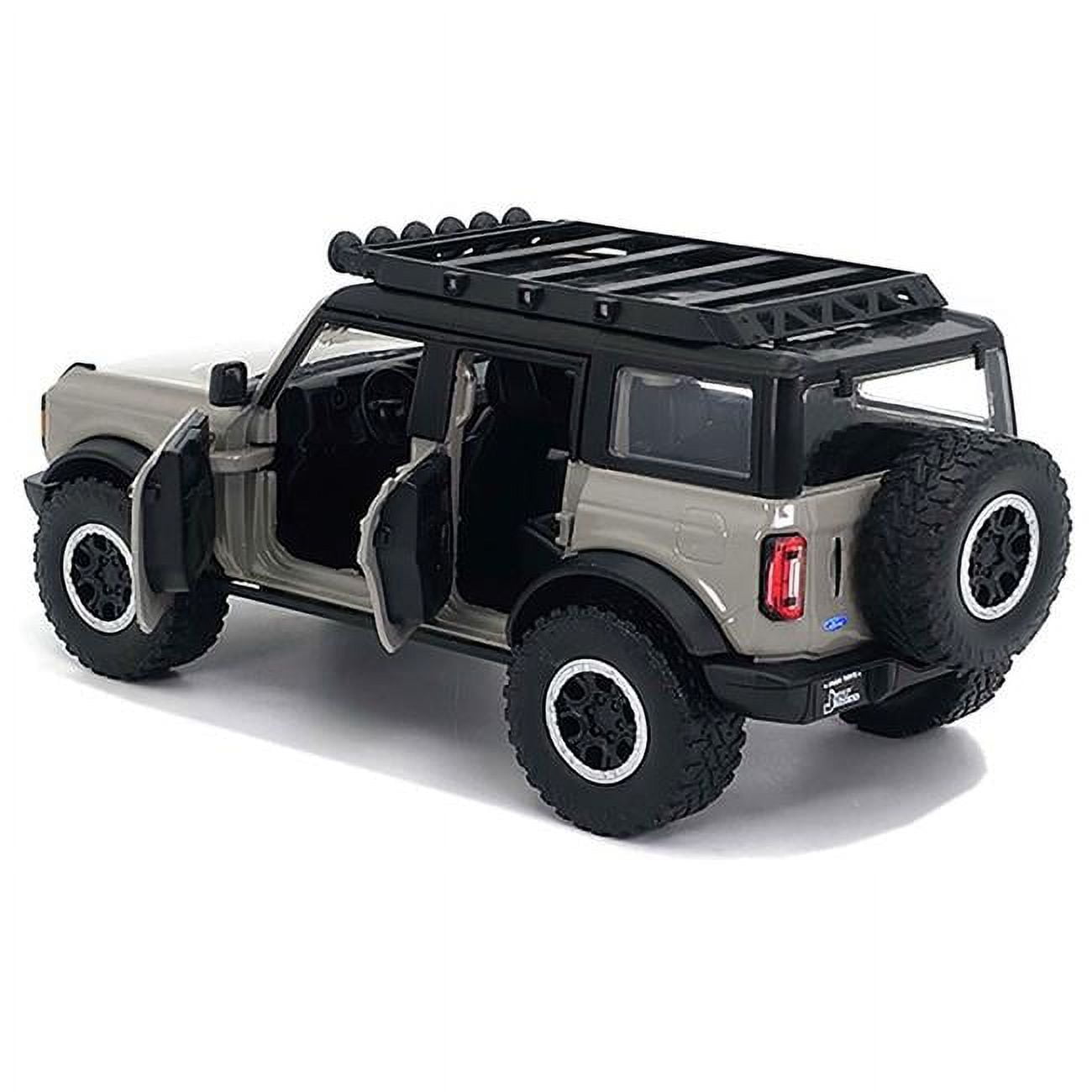 2021 Ford Bronco Gray with Black Stripes and Roof Rack "Just Trucks ...