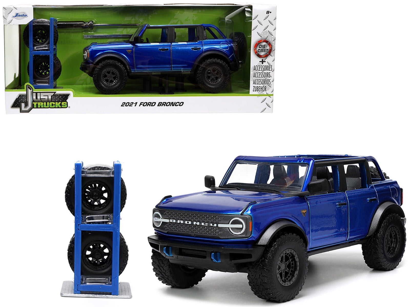 2021 Ford Bronco Open-Top Candy Blue Metallic with Extra Wheels "Just ...