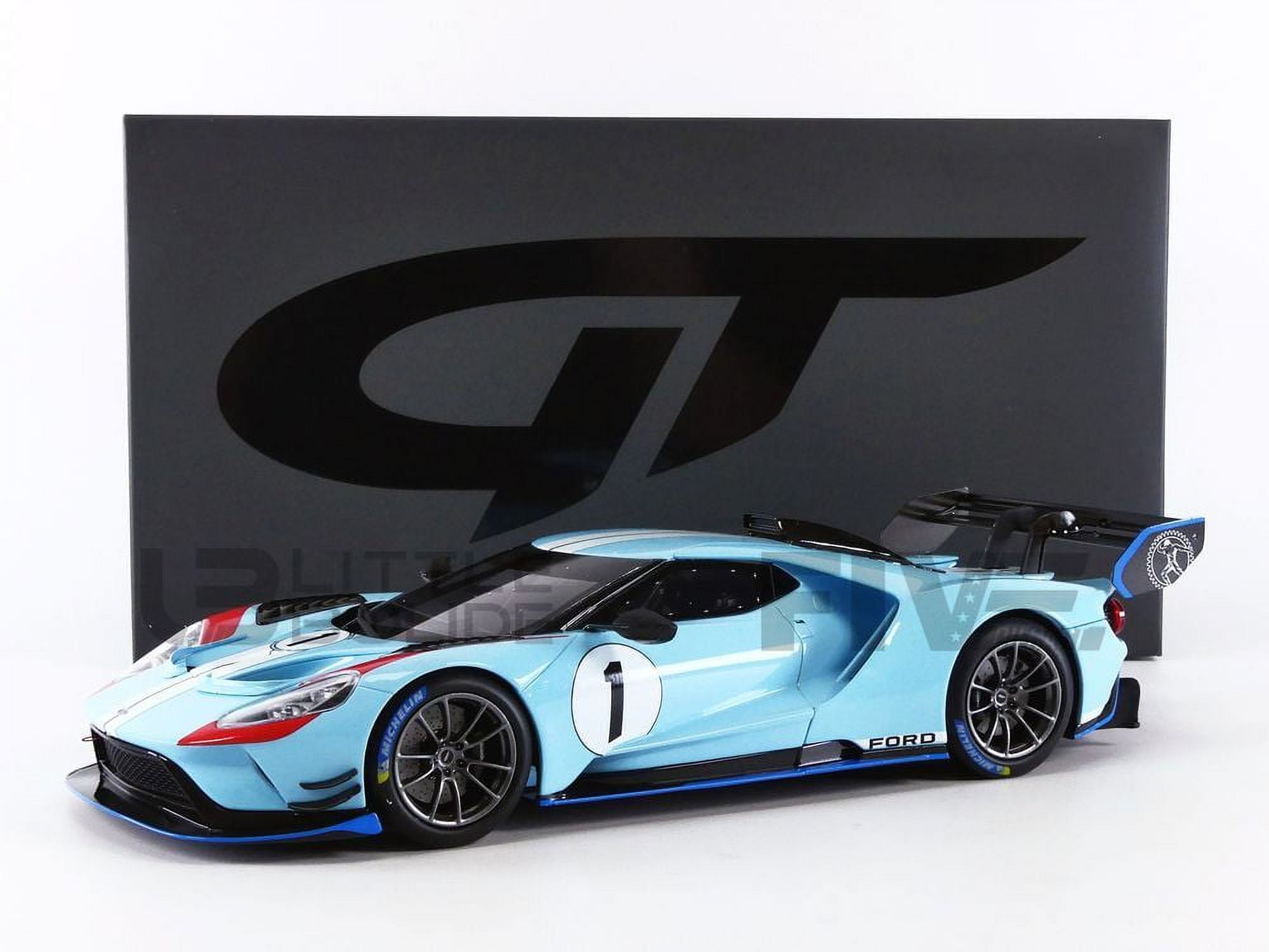 2021 Ford GT MK II #1 Light Blue with White Stripes "Heritage Edition ...