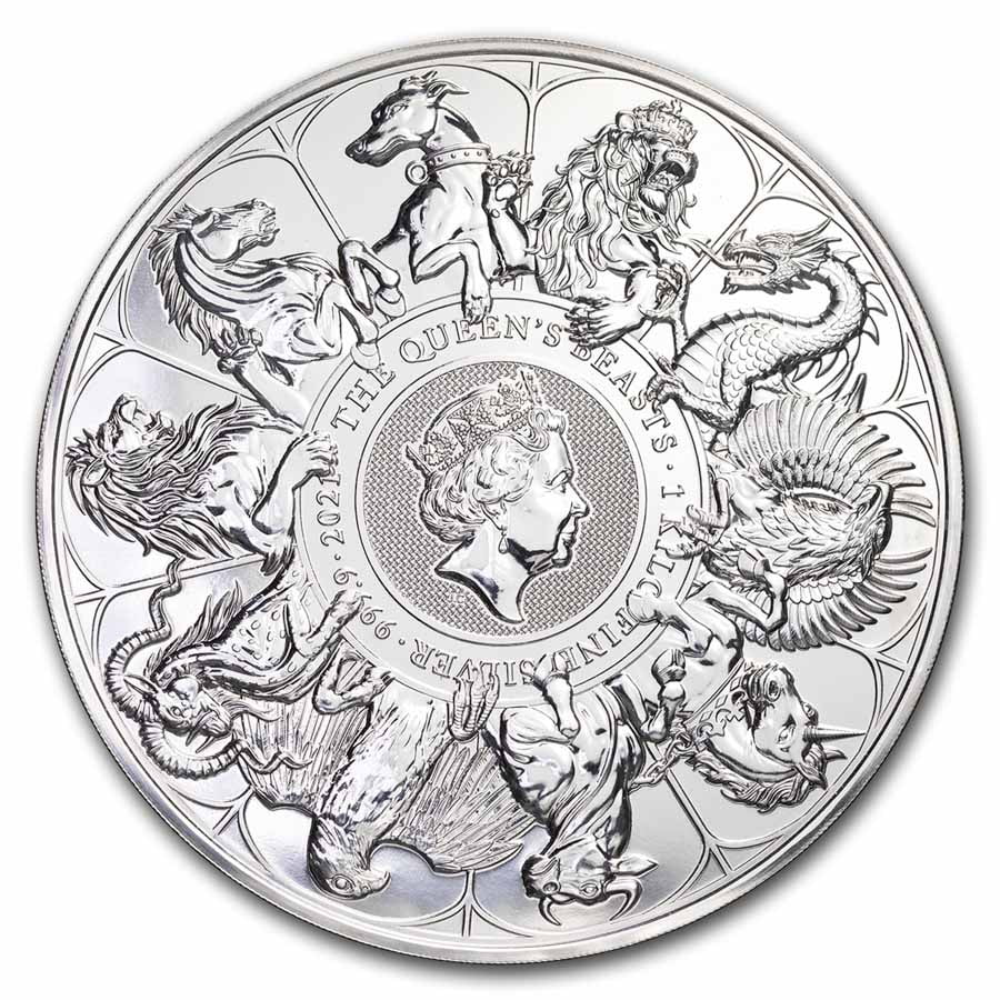 2021 GB kilo Silver Queen's Beasts Collector Coin (Abrasions) - Walmart.com