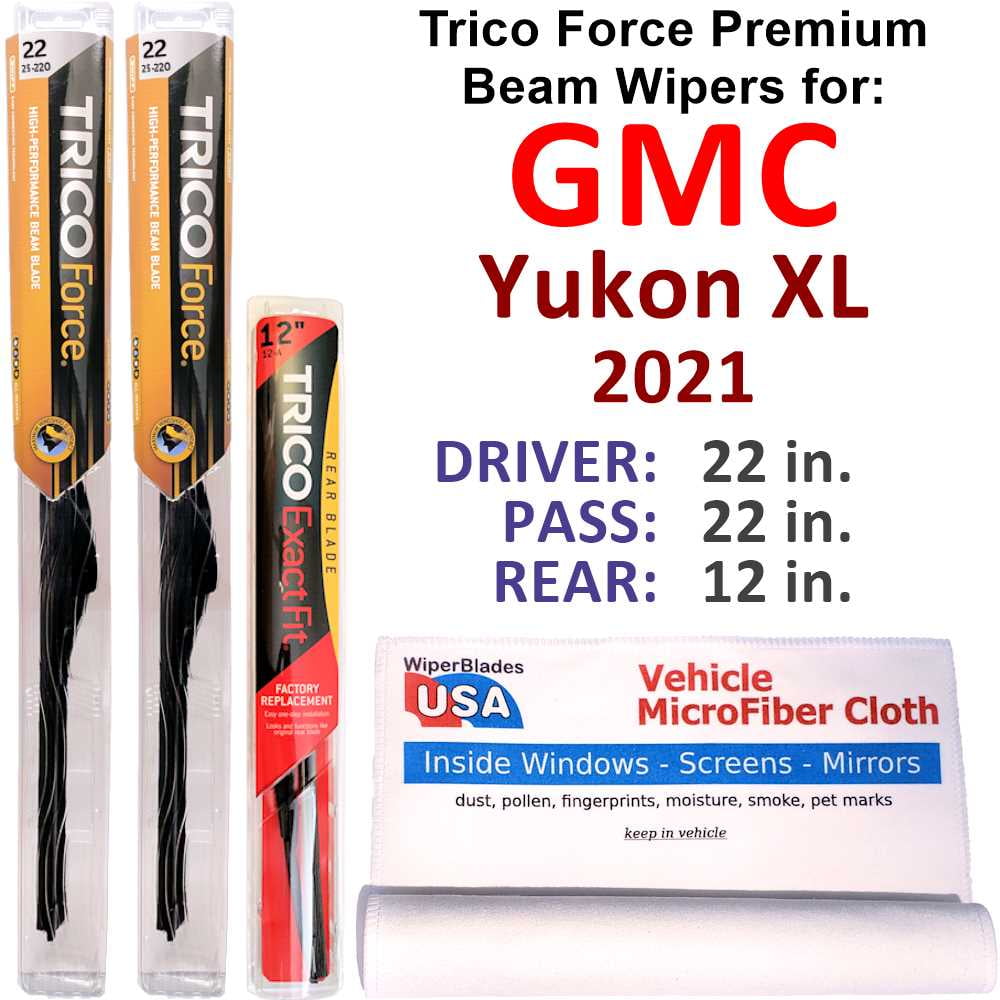 2021 GMC Yukon XL Performance Beam Wipers (Set of 3) w/Rear Wiper ...