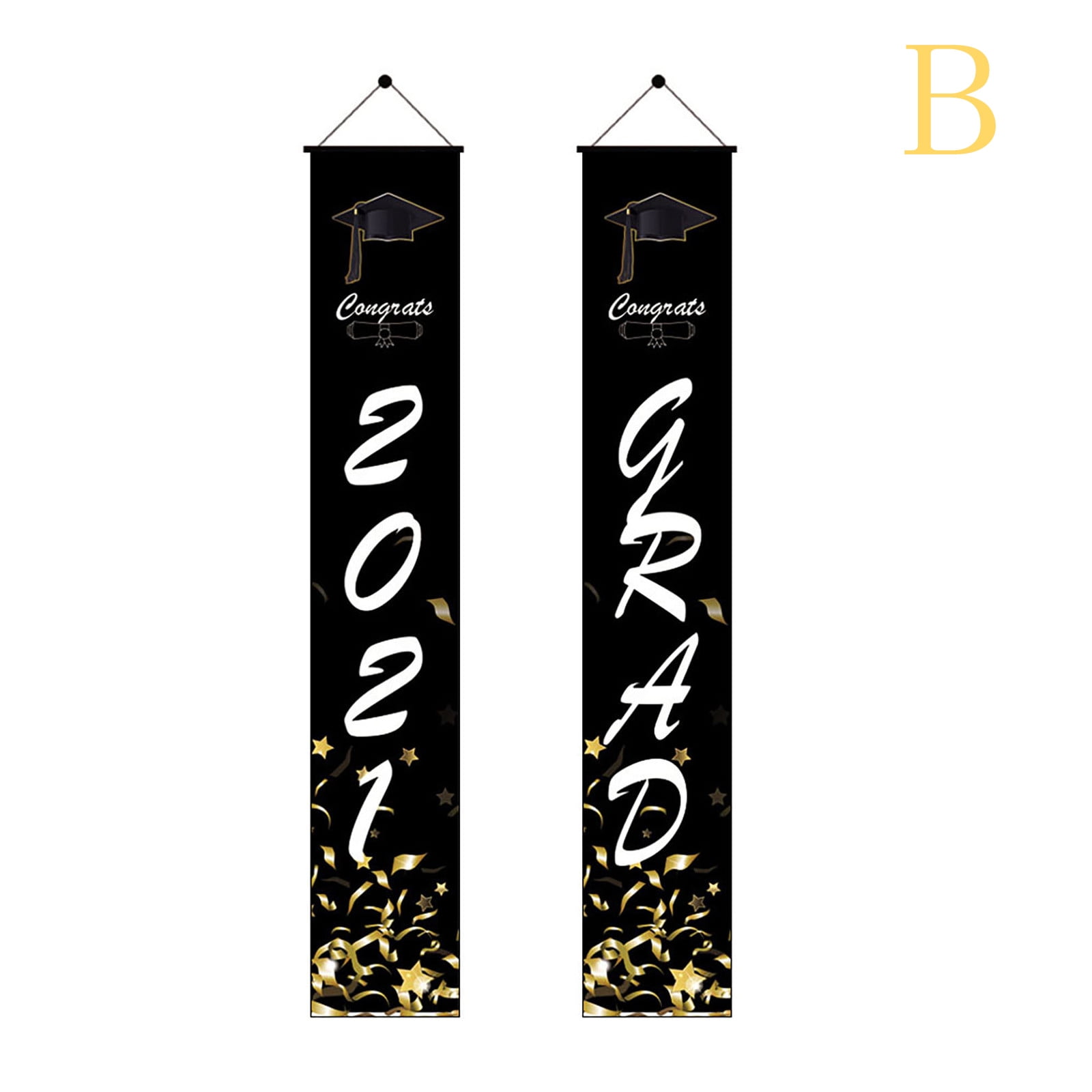 2021 Graduation Banners Hanging Flags Porch Sign Graduation Party ...
