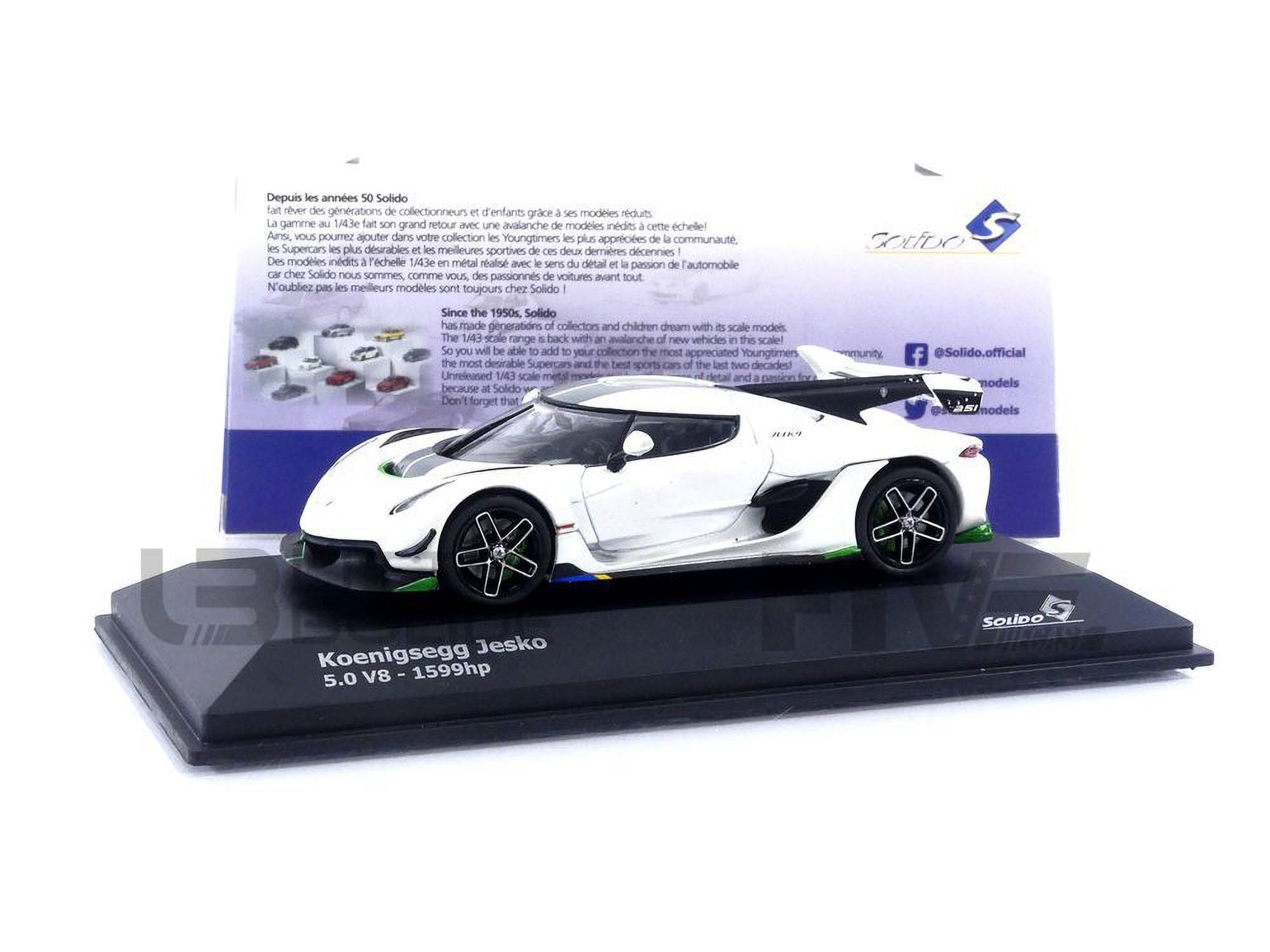 2021 Koenigsegg Jesko Pearl White Metallic with Gray Stripes 1/43 ...