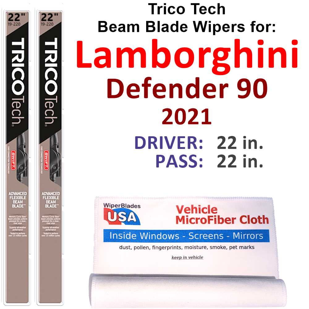 2021 Lamborghini Defender 90 Beam Blade Wipers (Set of 2) - Walmart.com