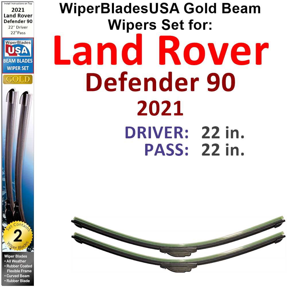 2021 Land Rover Defender 90 Beam Wiper Blades Wipers WBUSA (Set of 2 ...