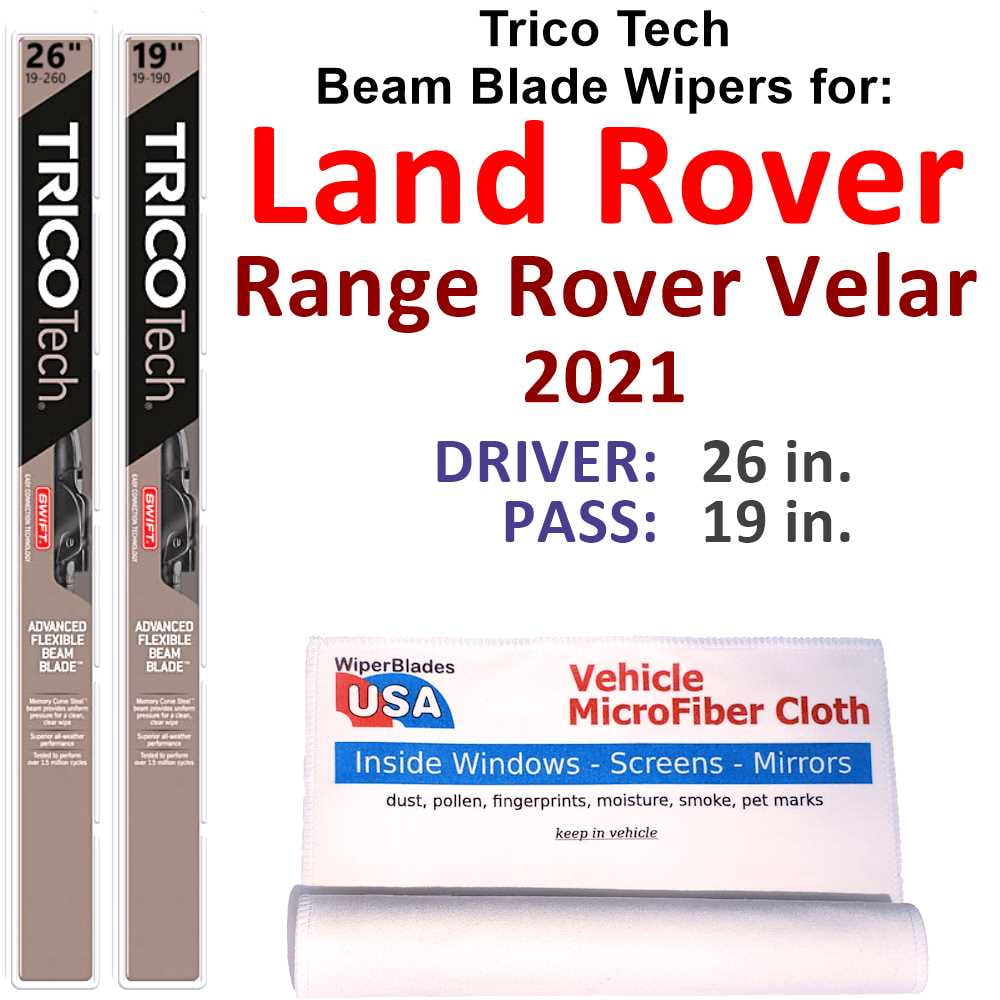 2021 Land Rover Range Rover Velar Beam Blade Wipers (Set of 2 ...