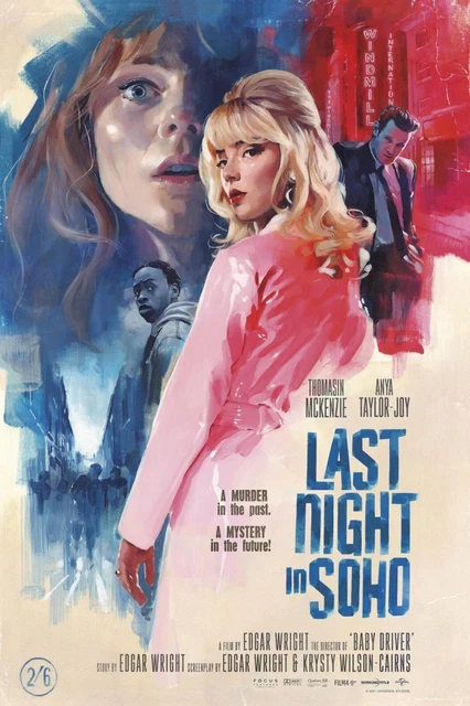2021 Last Night In Soho Movie Poster Loise Turner Sandy Jack Horror ...