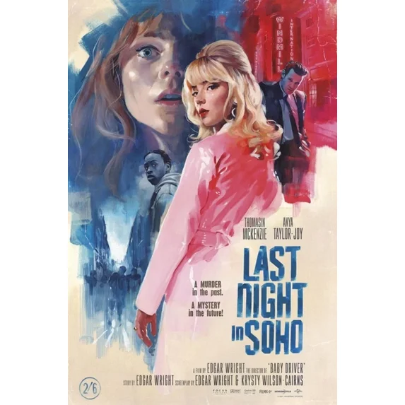 2021 Last Night In Soho Movie Poster Loise Turner Sandy Jack Horror ...