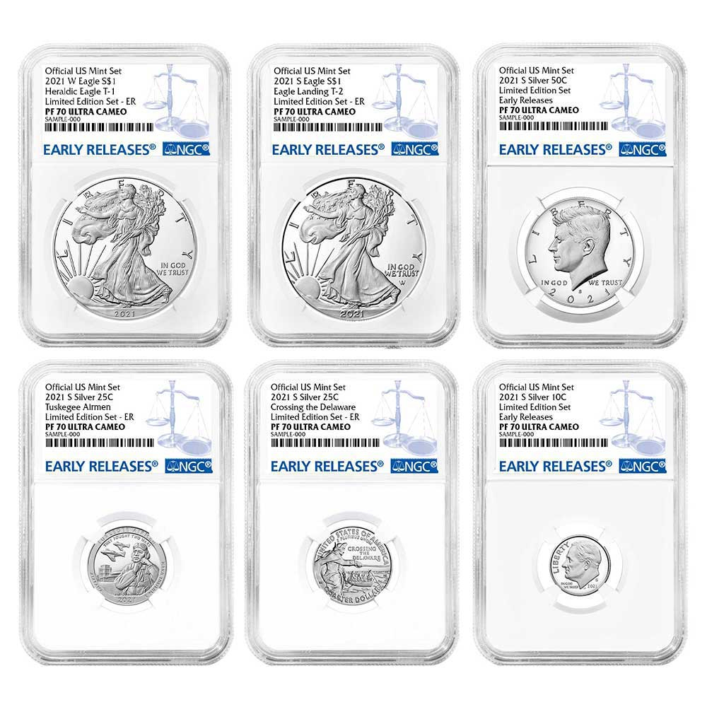 2021 Limited Edition Proof American Eagle Collection 6pc Set NGC PF70UC ...