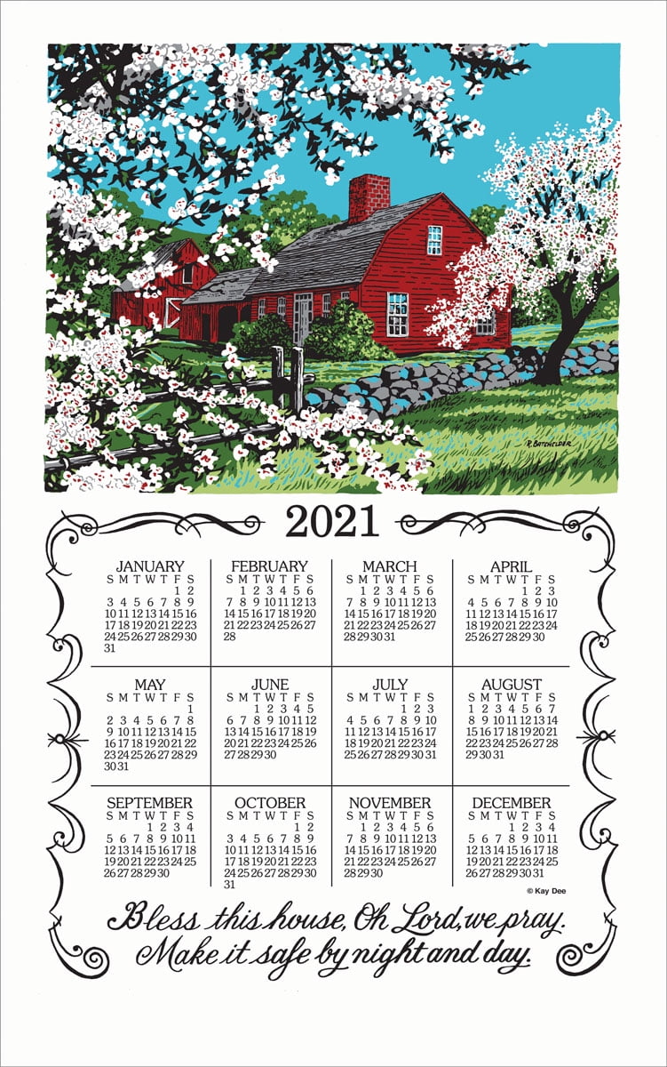 2021 Linen Calendar Towel - Bless This House - Walmart.com
