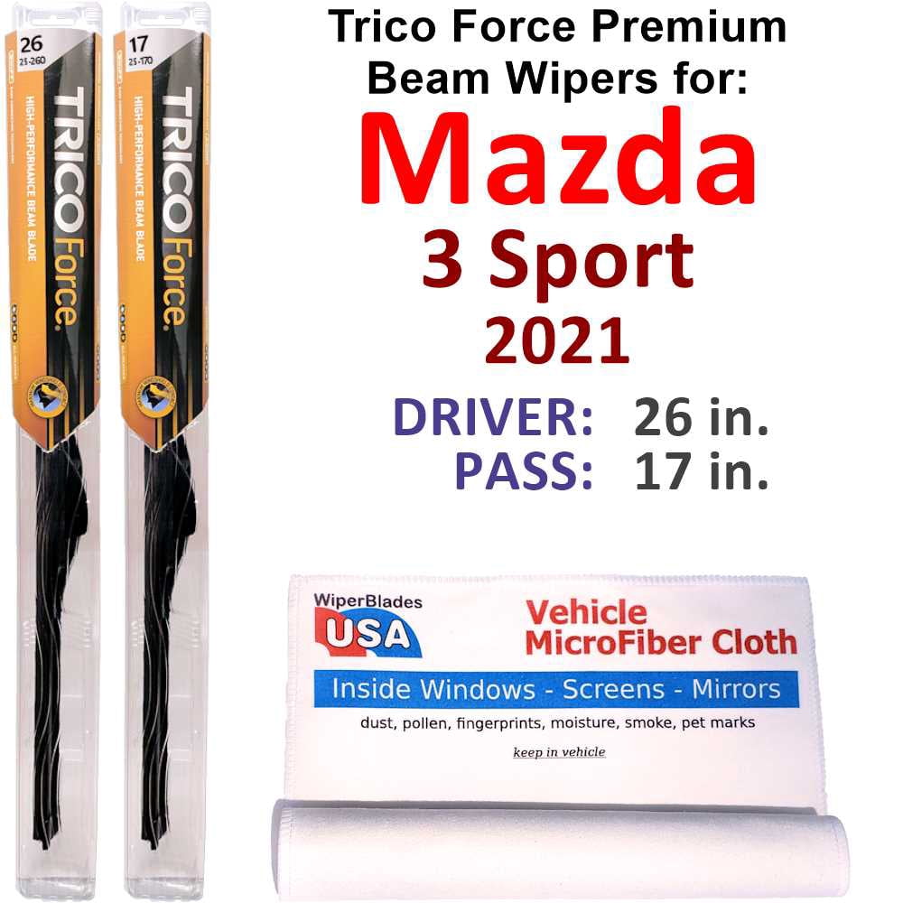 2021 Mazda 3 Sport Performance Beam Wipers (Set of 2) - Walmart.com