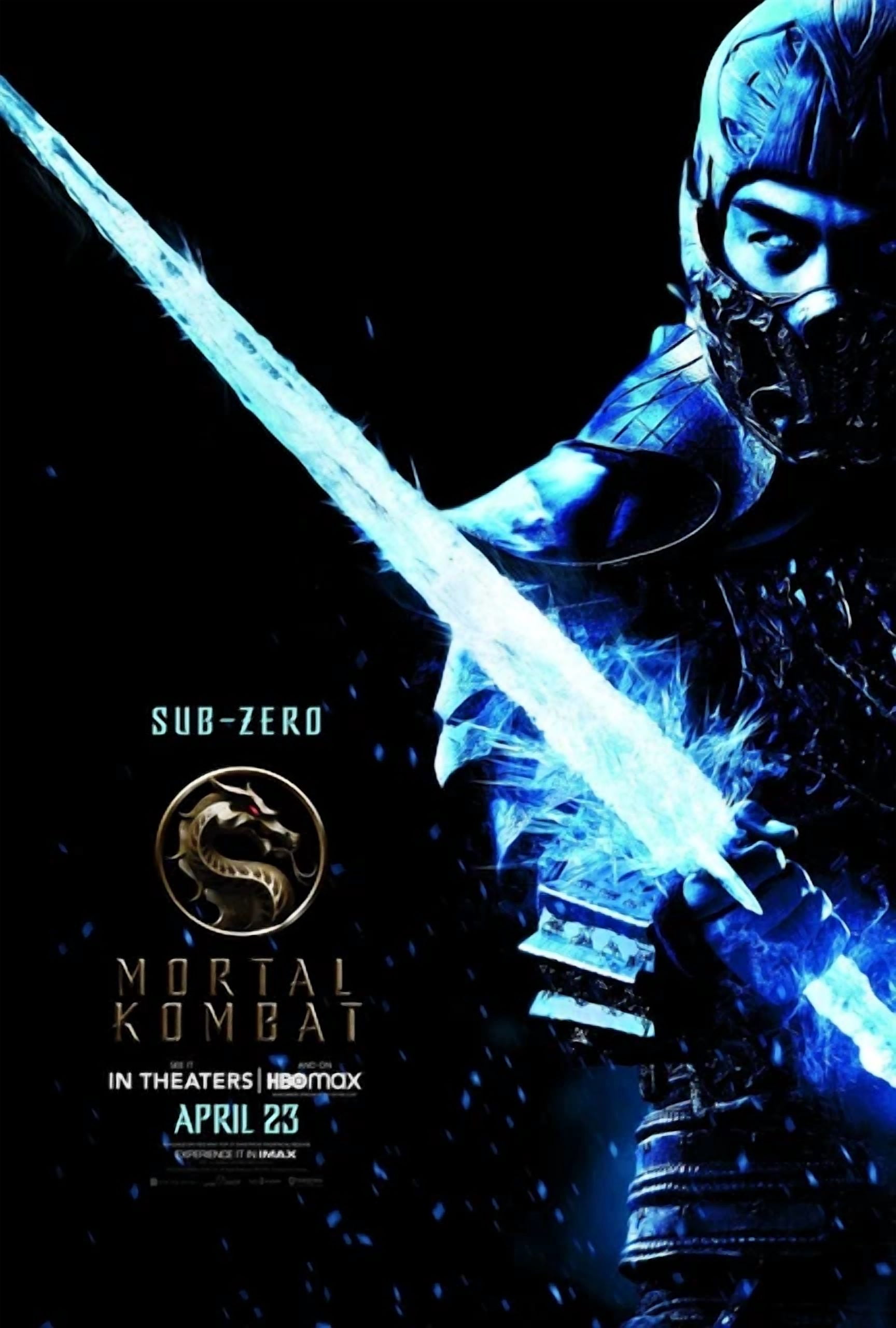 2021 Mortal Kombat Movie Poster Liu Kang Sub Zero Sonya Blade Kano ...