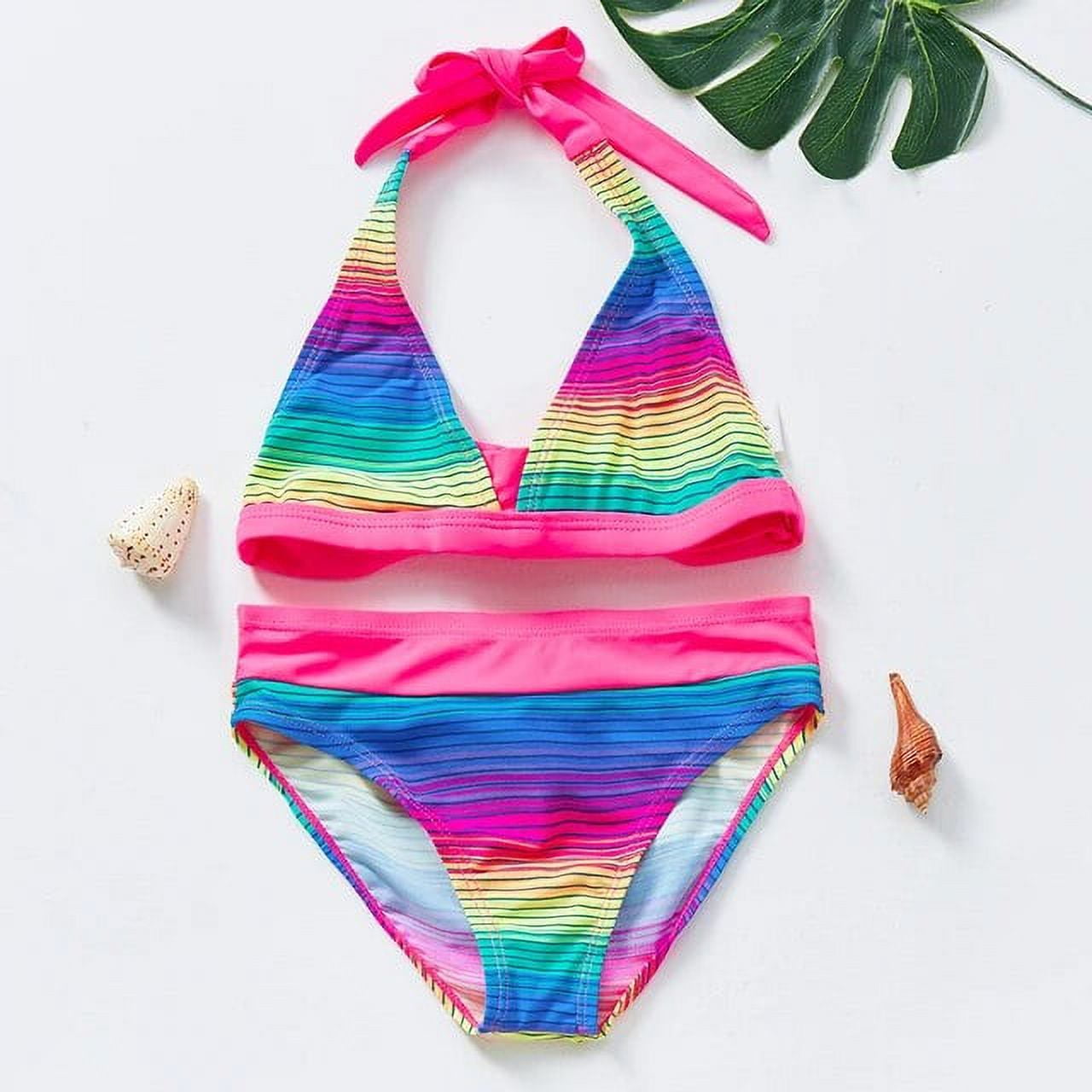 2021 New Two Piece Tankini Suits for Girls Swimsuit Children Swimwear ...