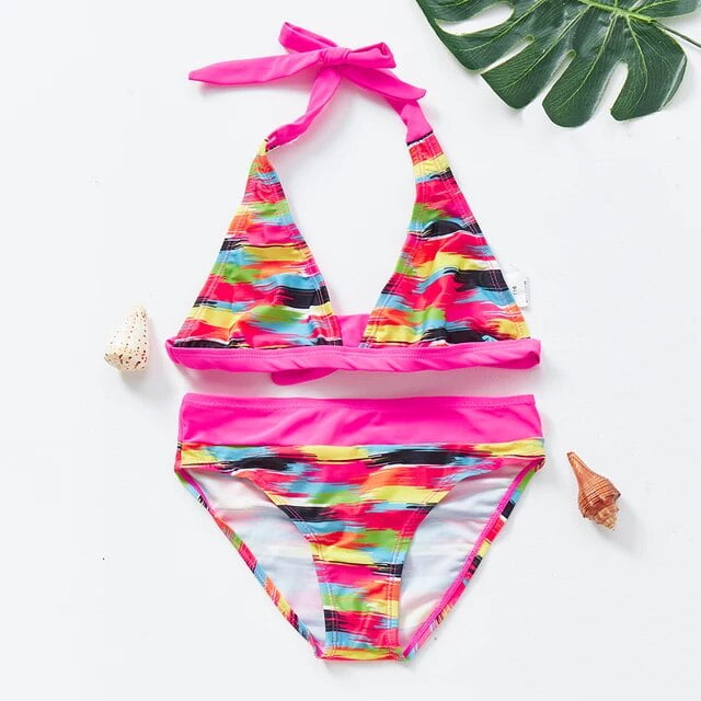 2021 New Two Piece Tankini Suits for Girls Swimsuit Children Swimwear ...