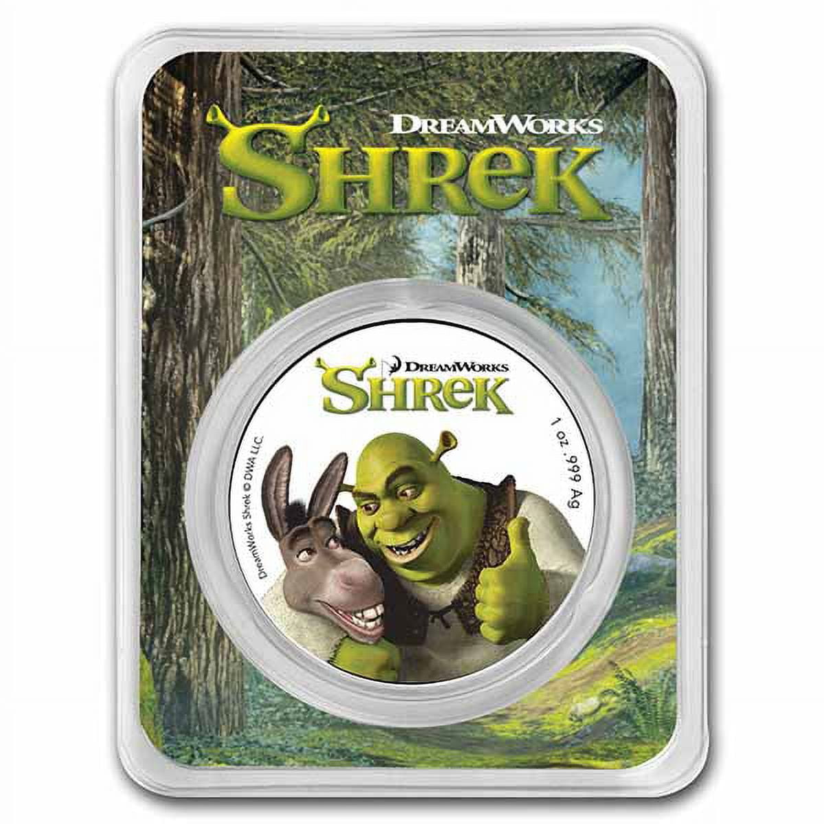 2021 Niue 1 oz Silver $2 Shrek 20th Anniversary BU (Colorized ...