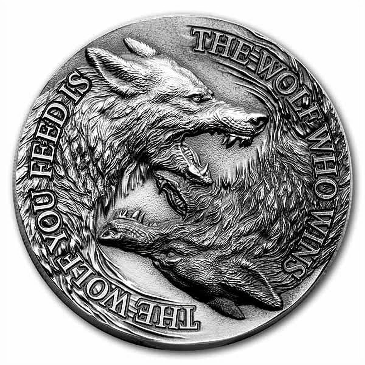 2021 Niue 1 oz Silver Antique Two Wolves - Walmart.com