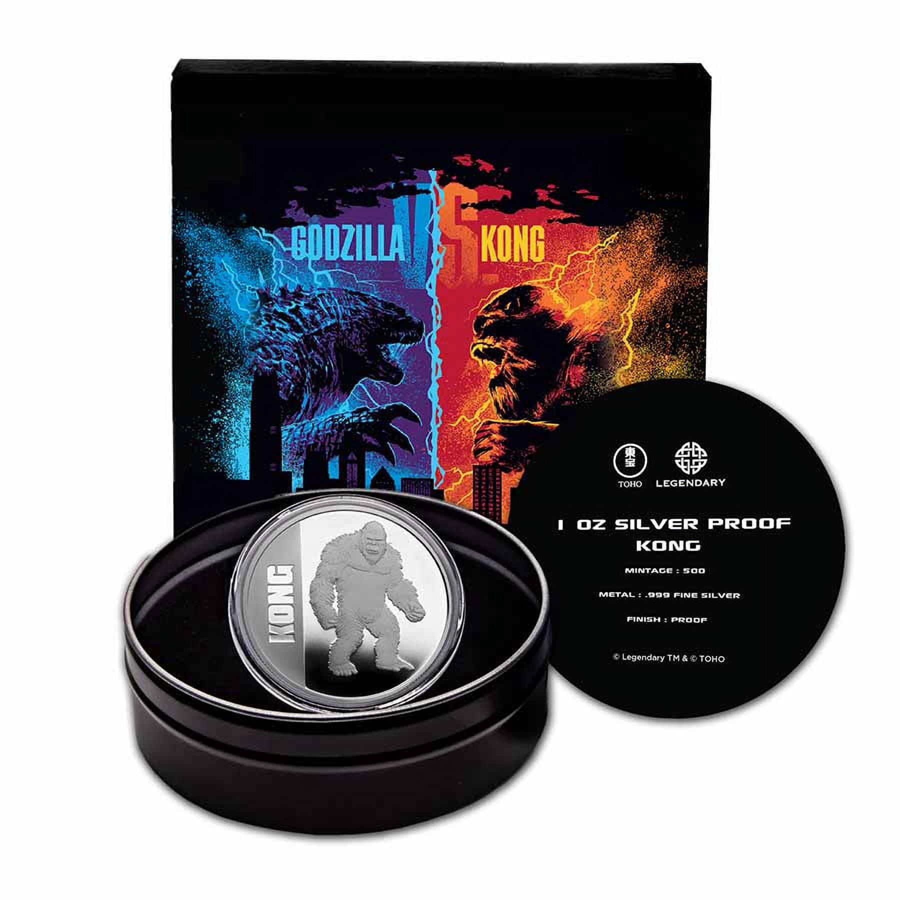 2021 Niue 1 oz Silver Proof $2 Kong (w/Gift Tin & COA) - Walmart.com