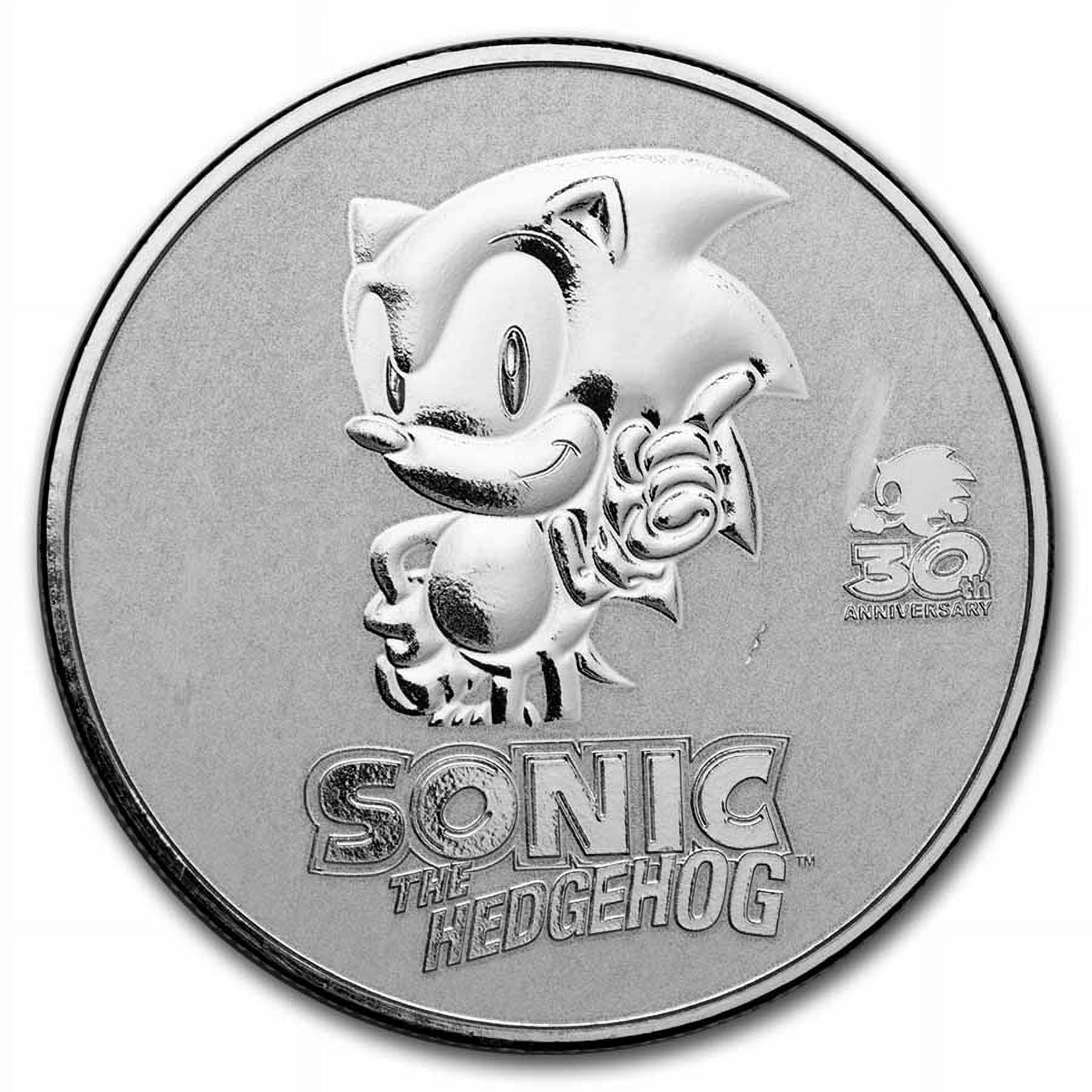 2021 Niue 1 oz Silver Sonic the Hedgehog 30th Anniv. (Abrasions ...