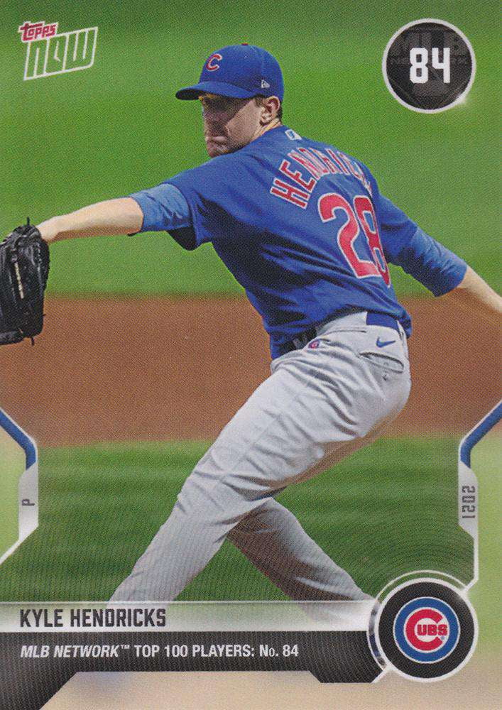 2021 Now MLB Network Top 100 Kyle Hendricks Trading Card #T-84 ...