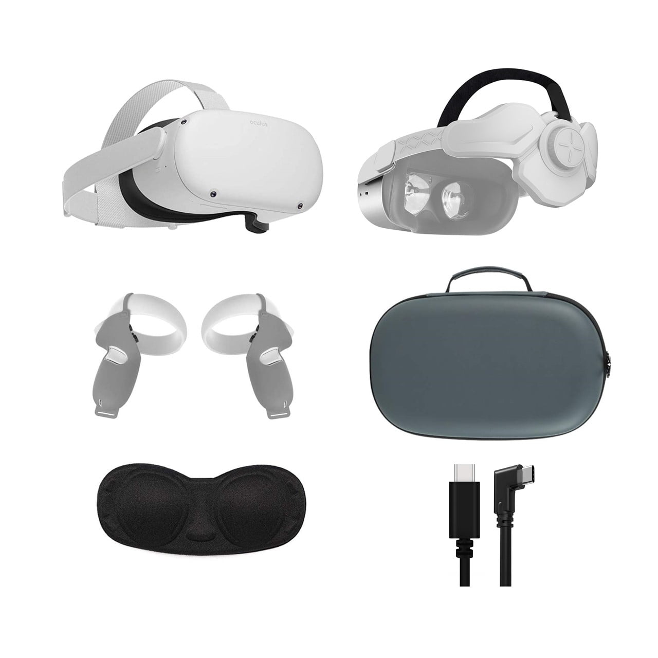 2021 Oculus Quest 2 All-In-One VR Headset, Touch Controllers, 128GB SSD ...