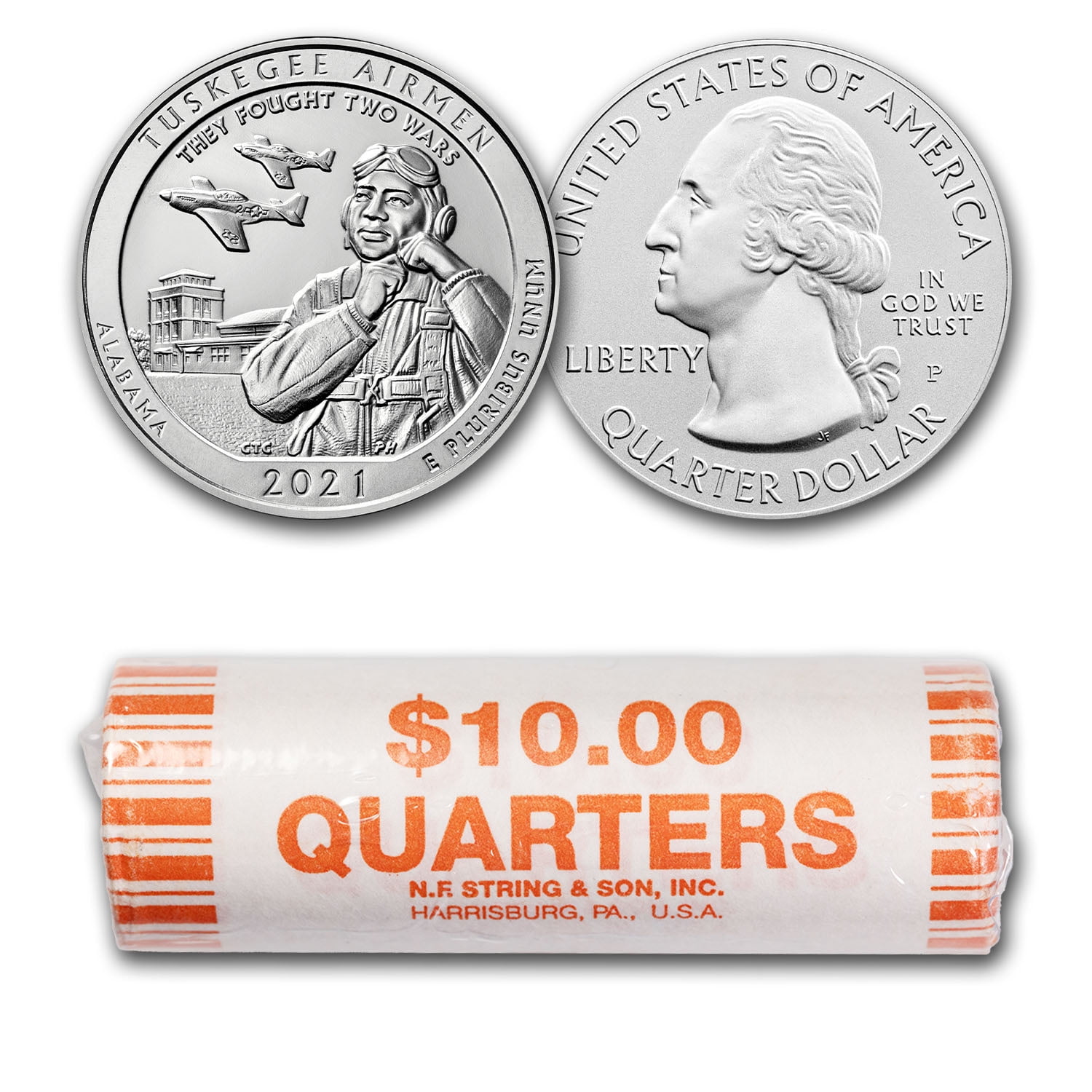 2021-P ATB Quarter Tuskegee Airmen National Historic 40-Coin Roll - Walmart.com