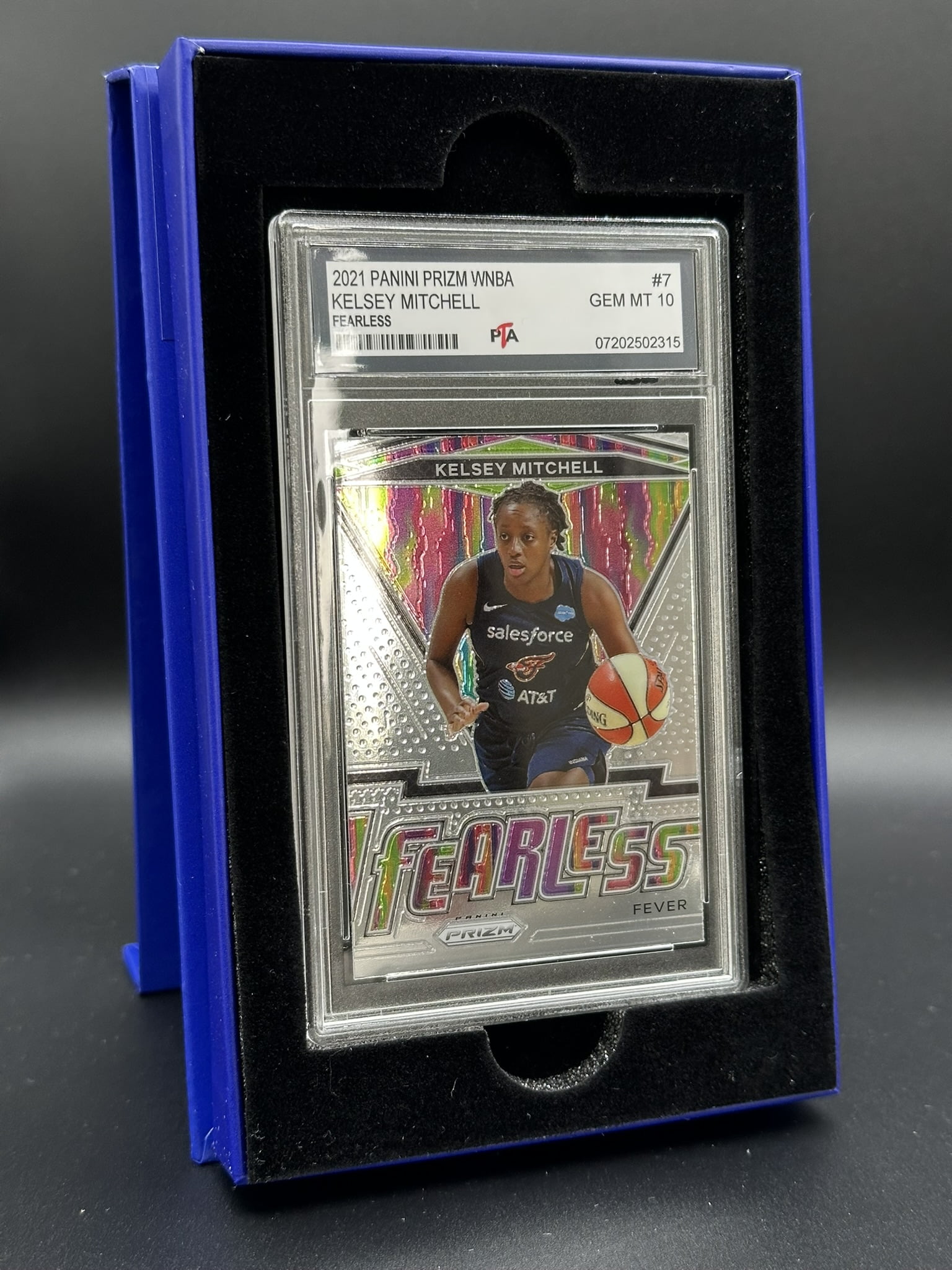 2021 PANINI PRIZM WNBA CARD #7 KELSEY MITCHELL RARE FEARLESS INSERT W ...