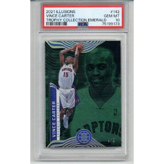 2021 Panini Illusions Trophy Collection Emerald Vince Carter /5 Psa 10 ...