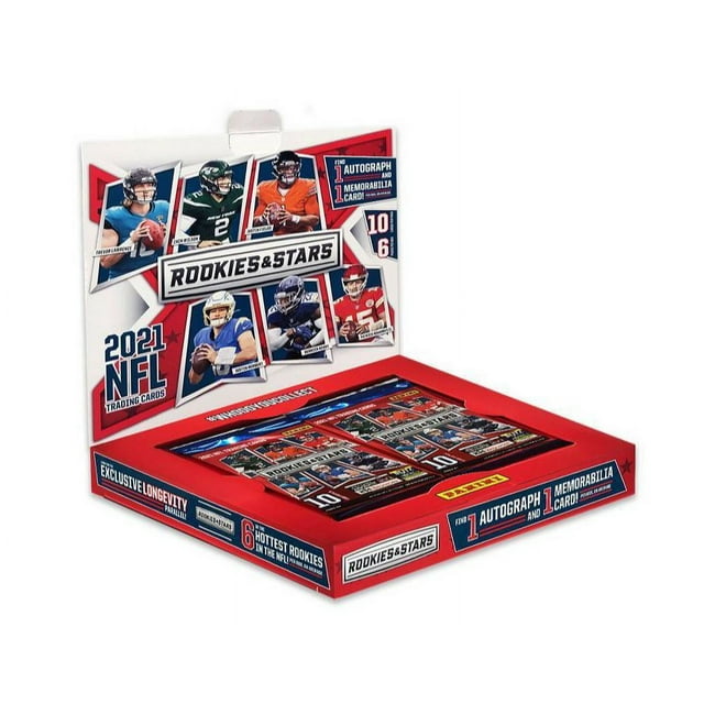 Panini 2021 NFL Rookies and Stars Football Trading Hobby Card Box, 6 ...
