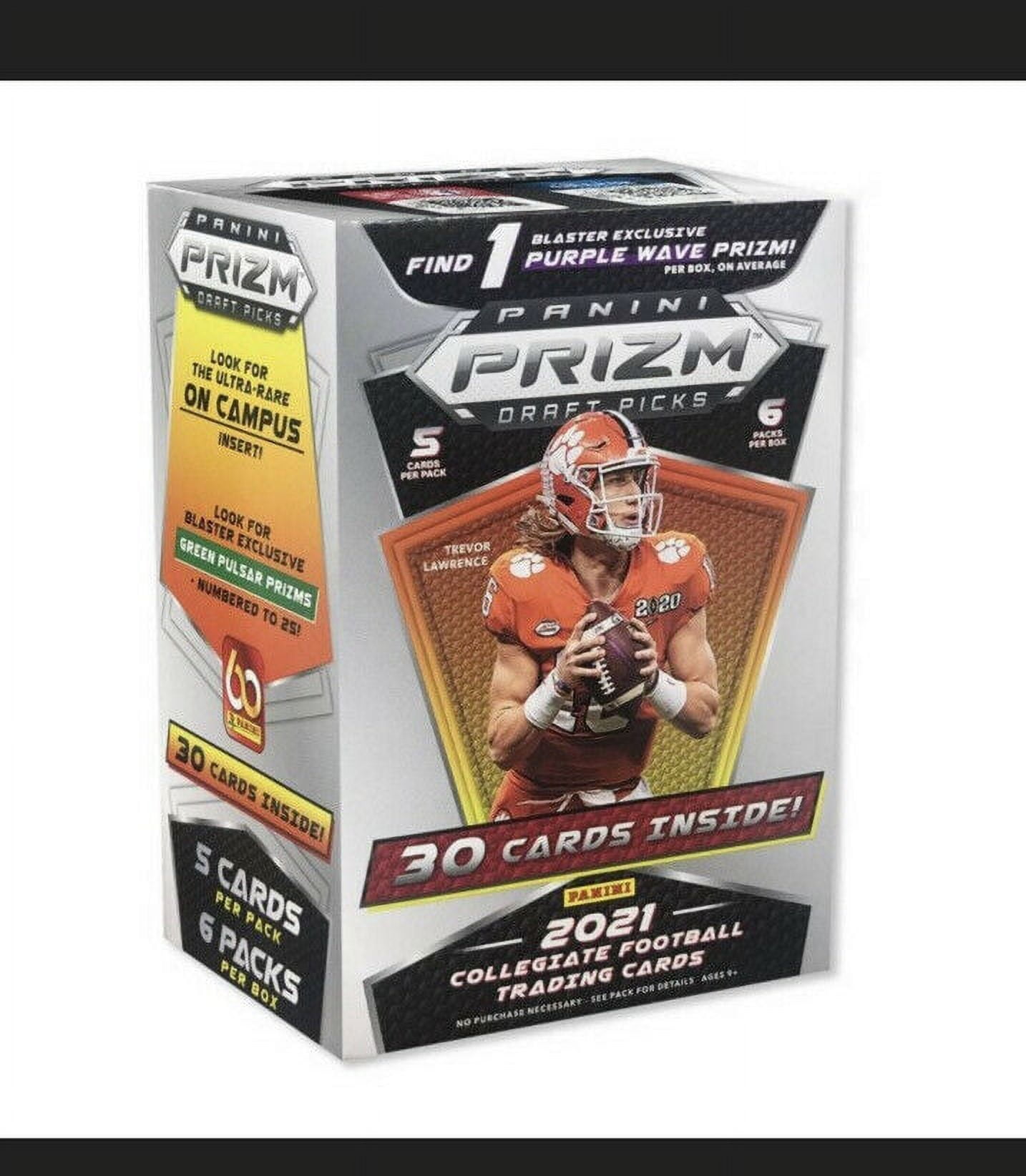 Panini 2021 Prizm Draft NFL Football Cards Blaster Box (Purple Wave ...