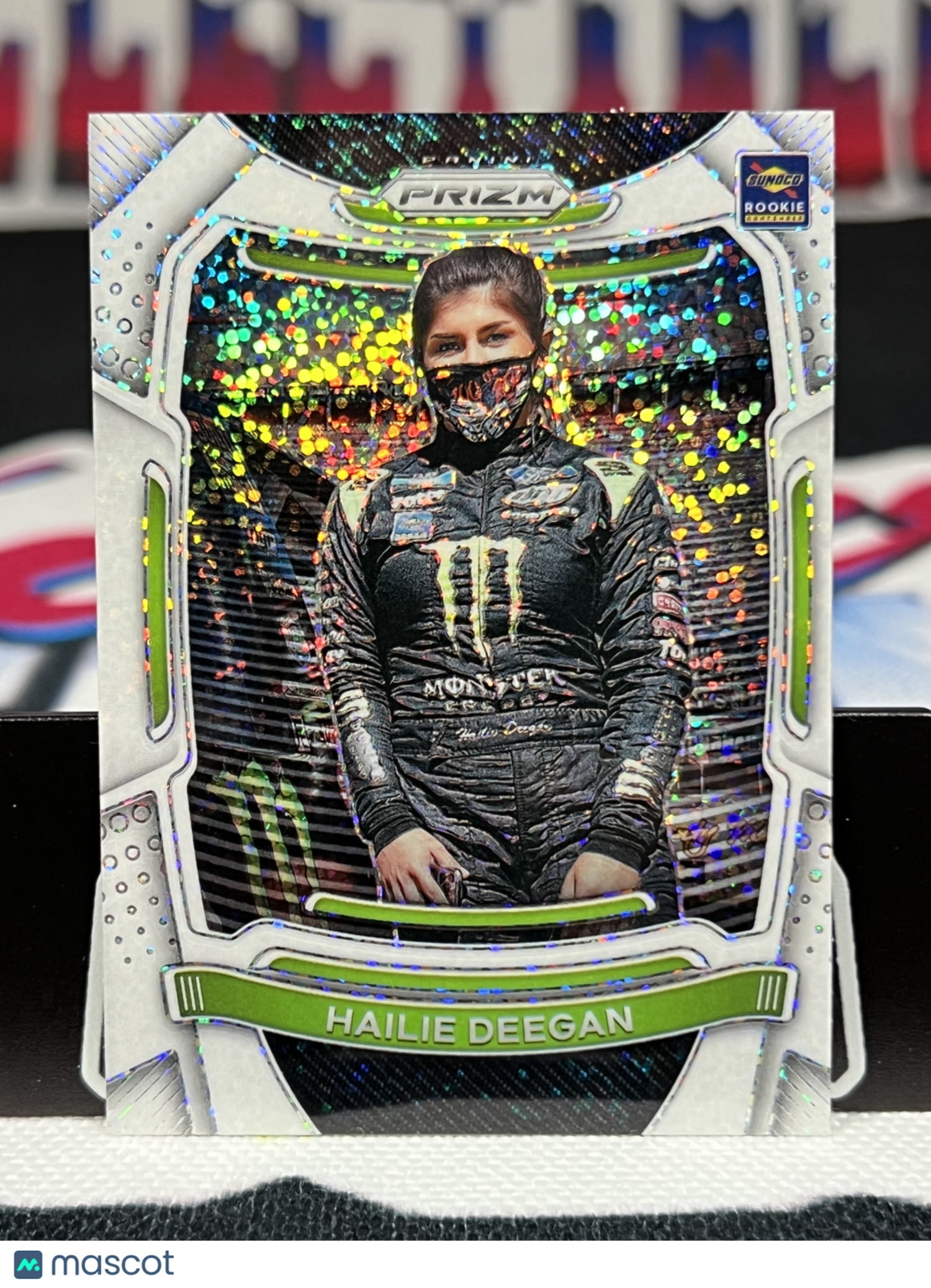 2021 Panini Prizm Racing Hailie Deegan Rookie White Sparkle Prizm ...