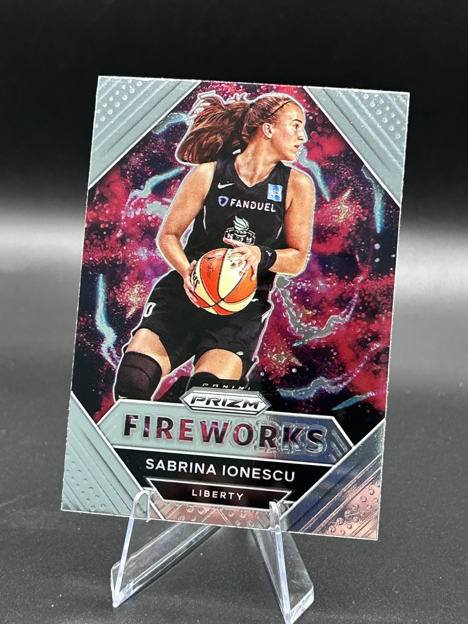 2021 Panini Prizm WNBA Sabrina Ionescu New York Liberty RARE FIREWORKS ...