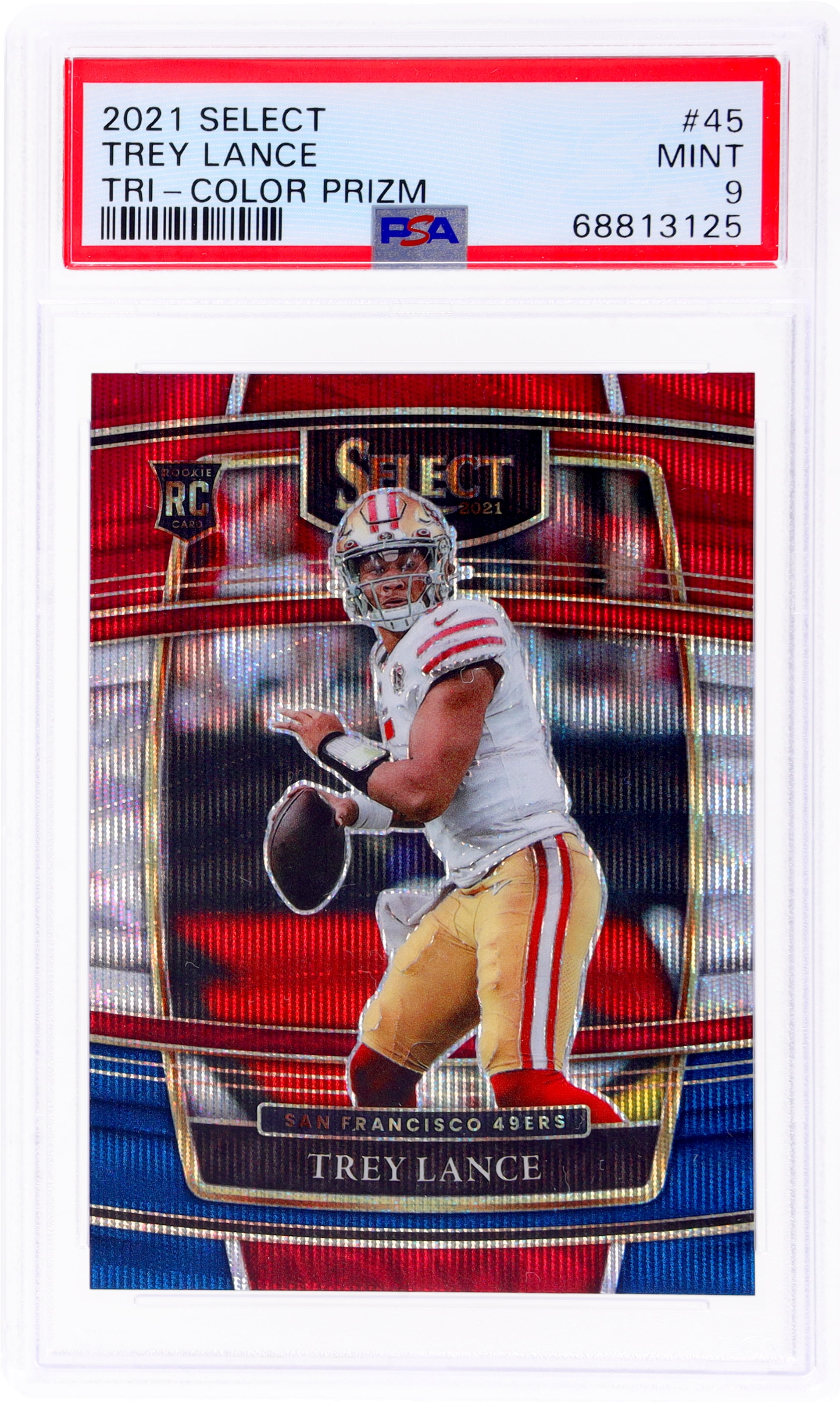 2021 Panini Select Tri-Color Prizm Trey Lance #45 RC /249 PSA 9 ...