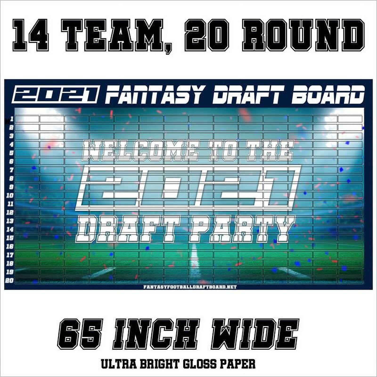2021 Party - Fantasy Football Draft Board Kit - 14 Team, 20 Round ...