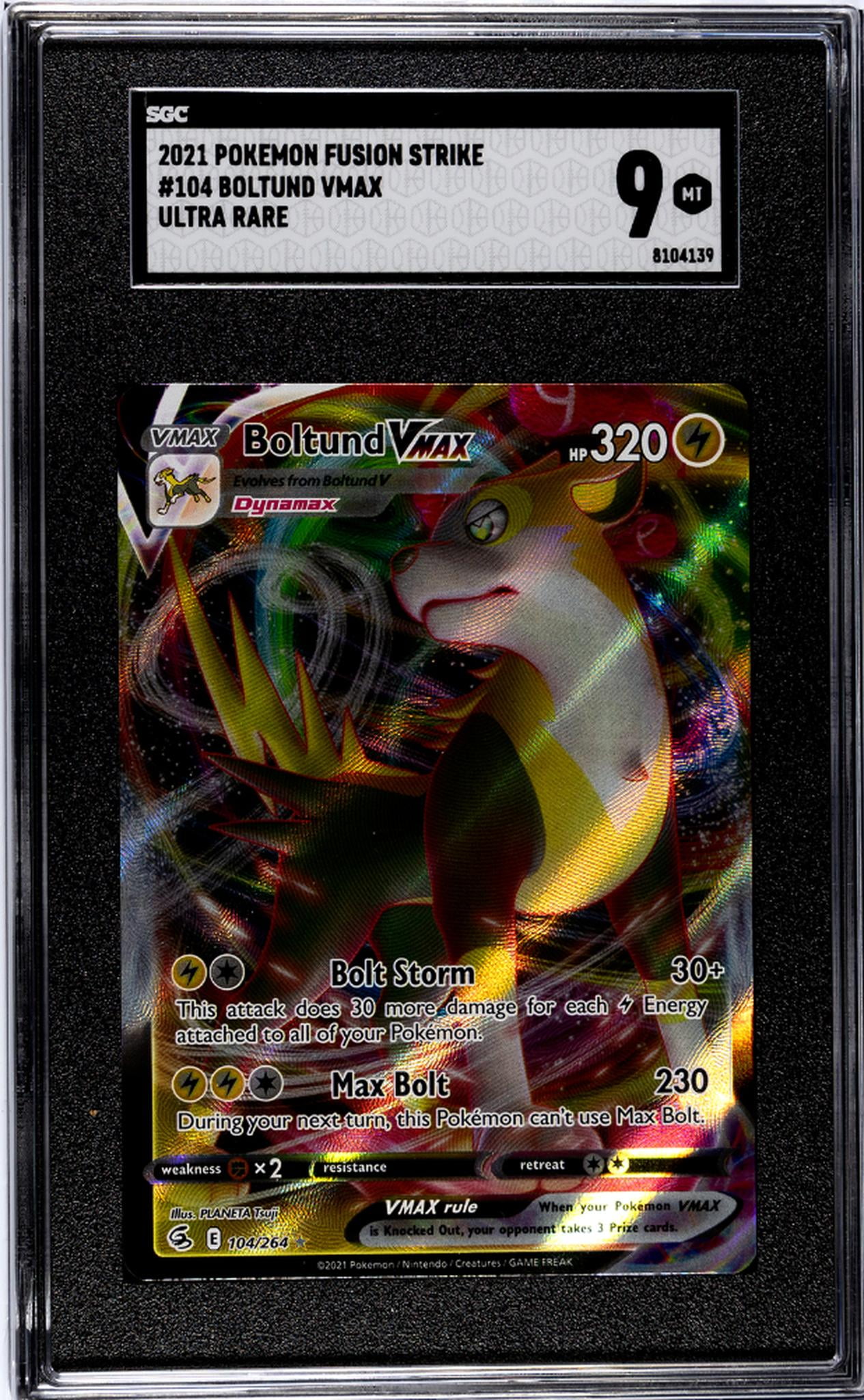 2021 Pokémon Fusion Strike Boltund #104 VMAX Ultra Rare SGC 9 - Walmart.com