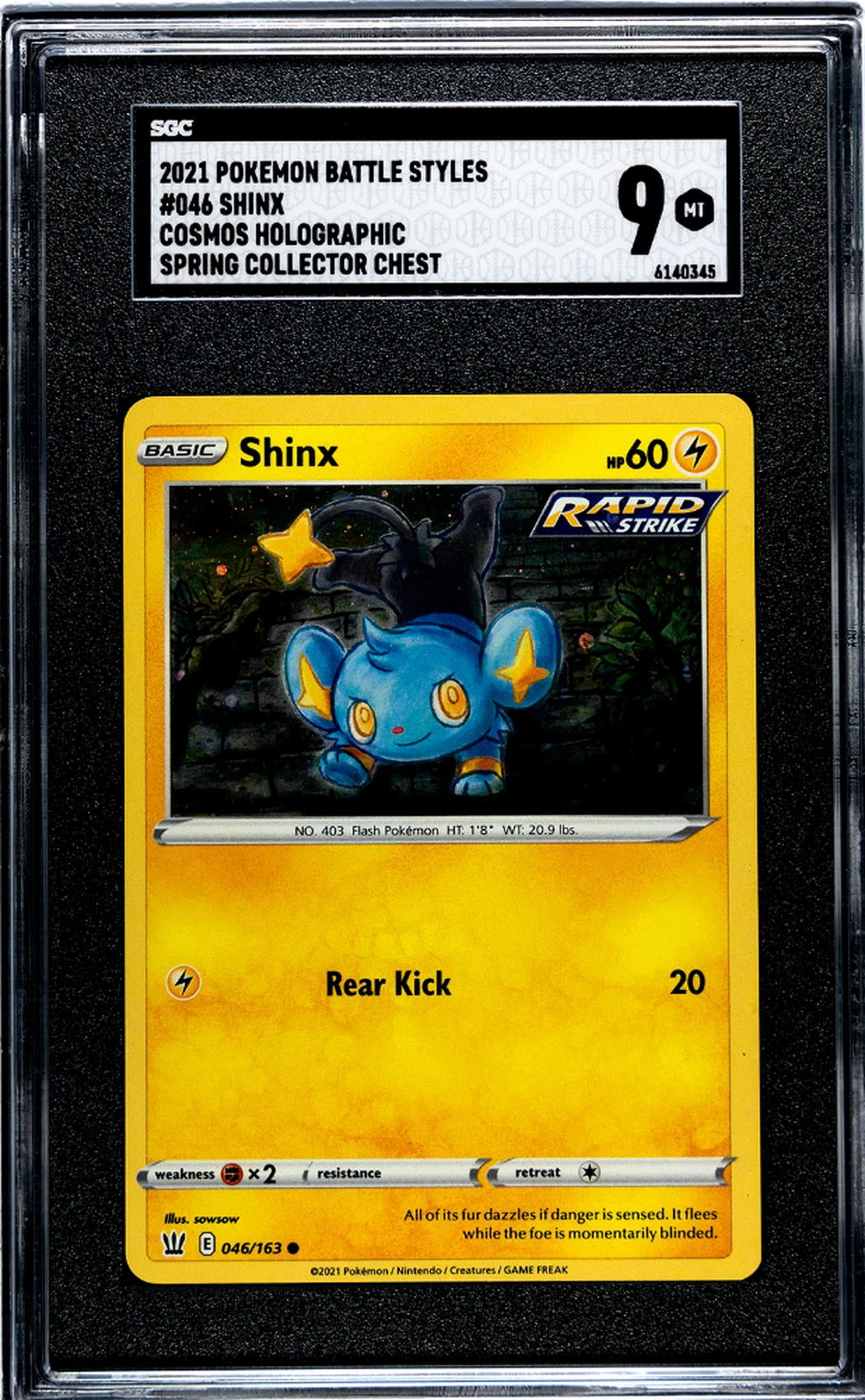 2021 Pokemon Battle Styles #046 Shinx Cosmos Holographic Spring ...