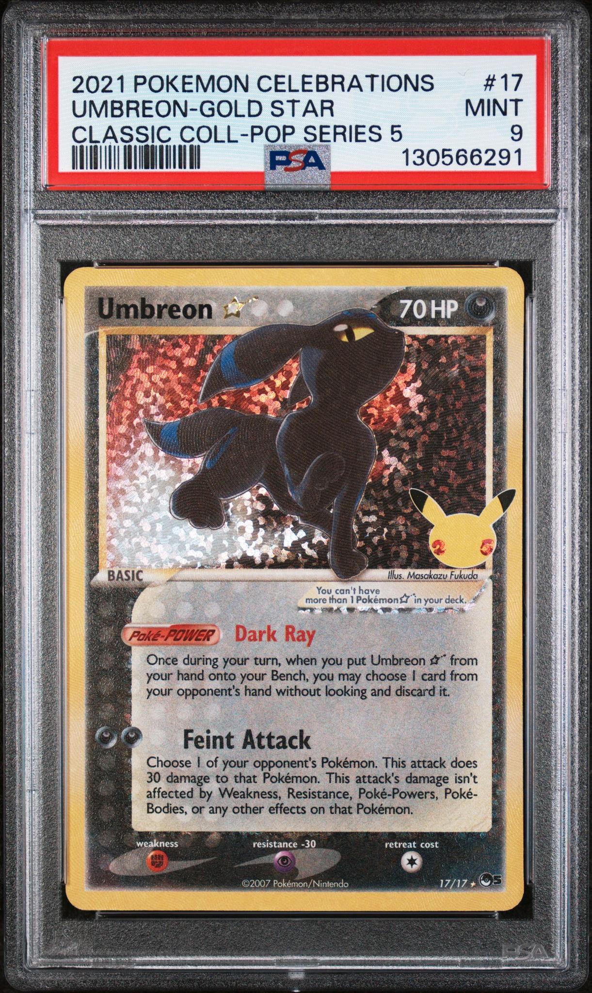2021 Pokemon Celebrations Classic Collection Pop Series 5 Umbreon Gold ...