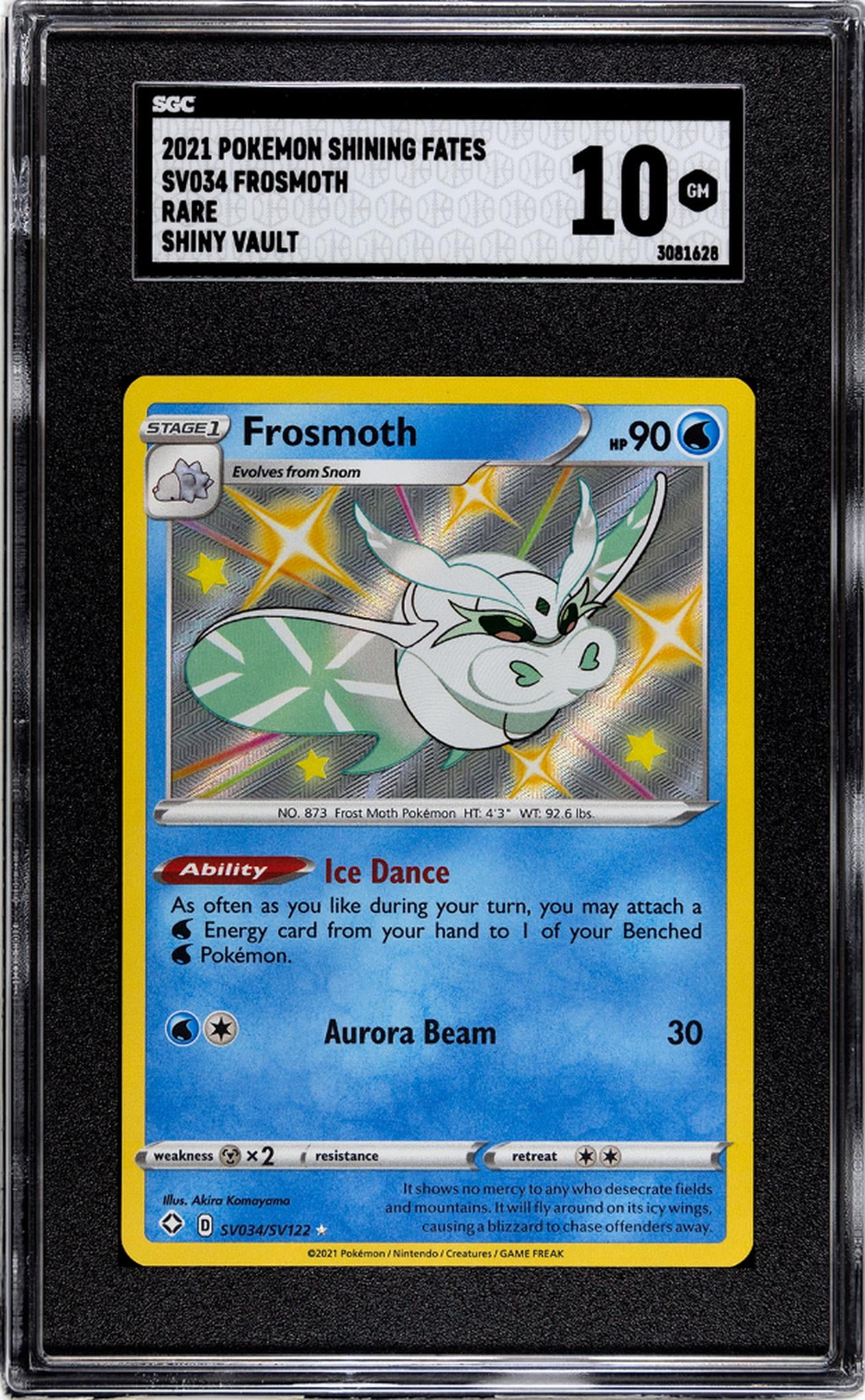 2021 Pokemon Shining Fates #SV034 Frosmoth Rare Shiny Vault SGC 10 ...