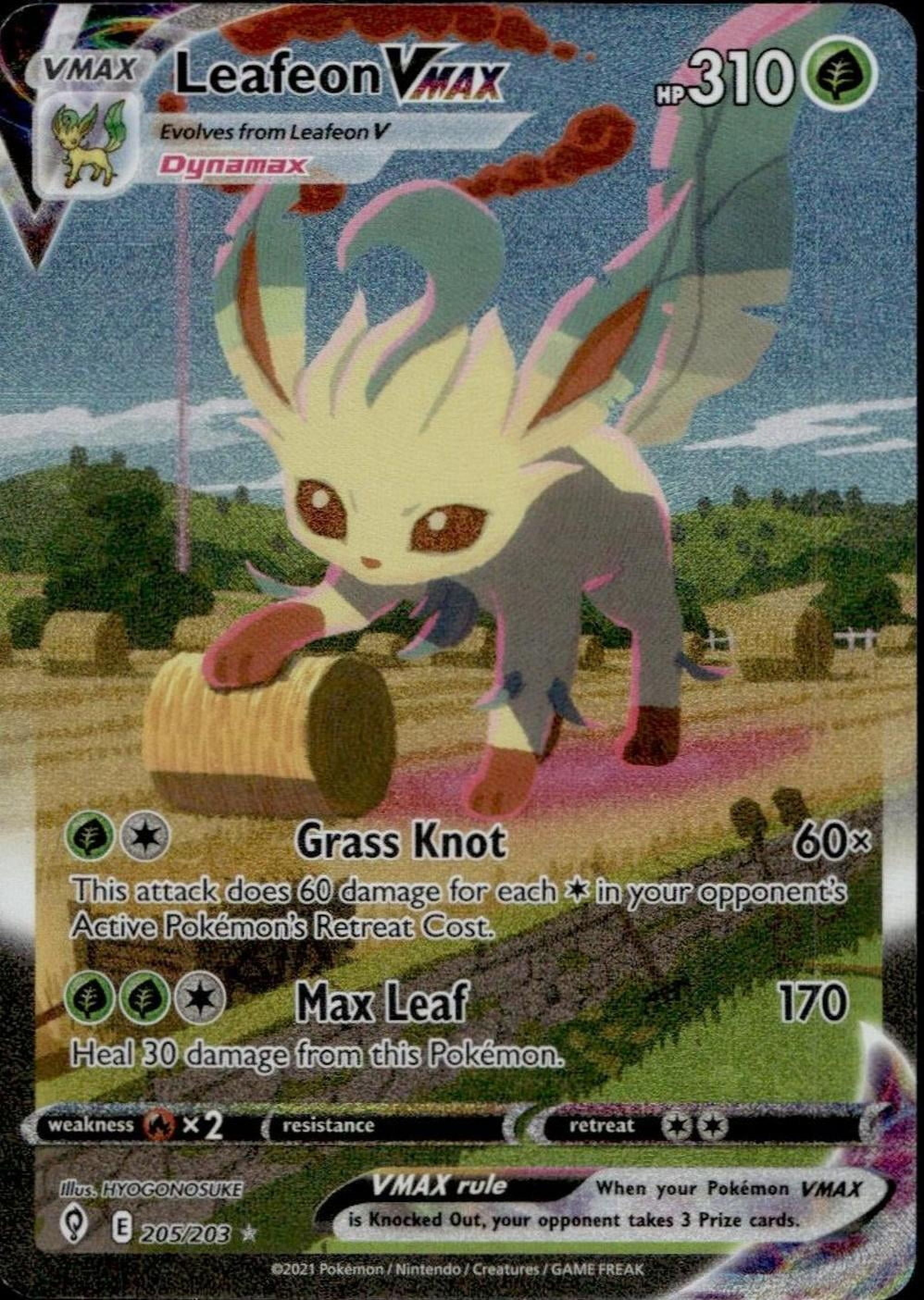 2021 Pokemon Sword & Shield Evolving Skies Leafeon VMAX 205/203 ...