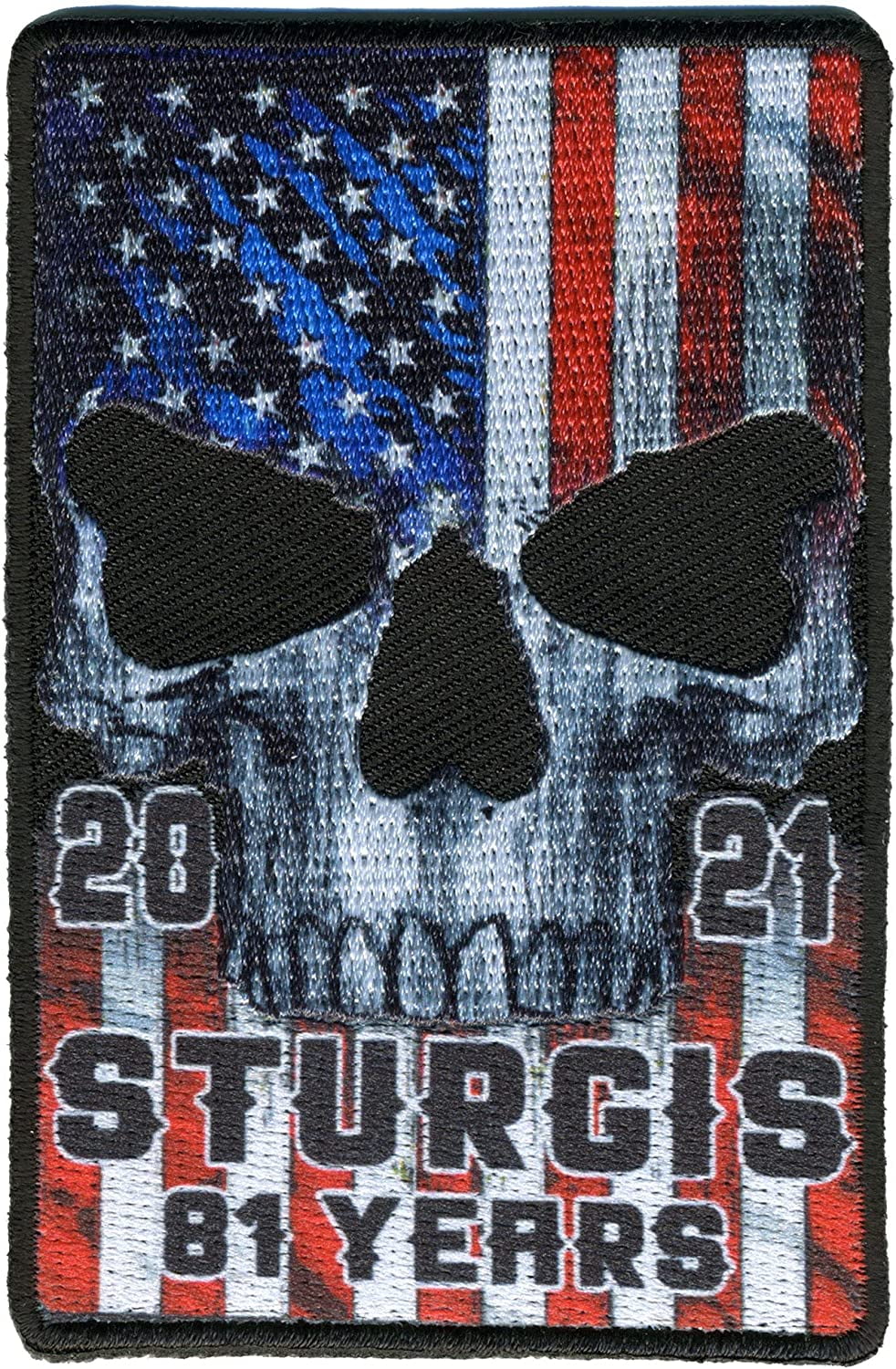 2021 Sturgis Motorcycle Rally 81 Years Patriot - US Flag Skull ...