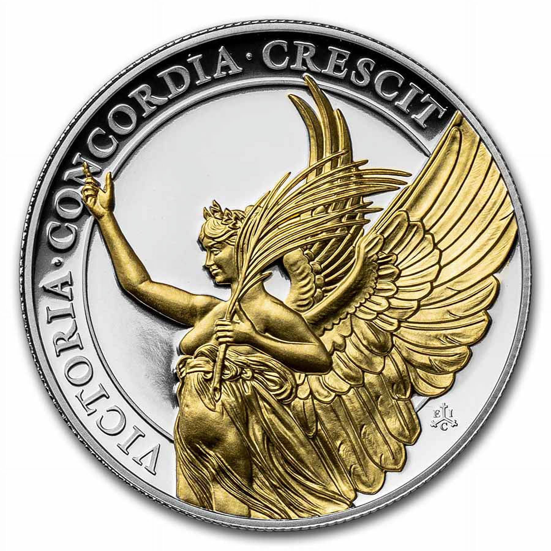 2021 St. Helena 1 oz Silver £1 Queen Virtues Victory Prf (Gilded ...