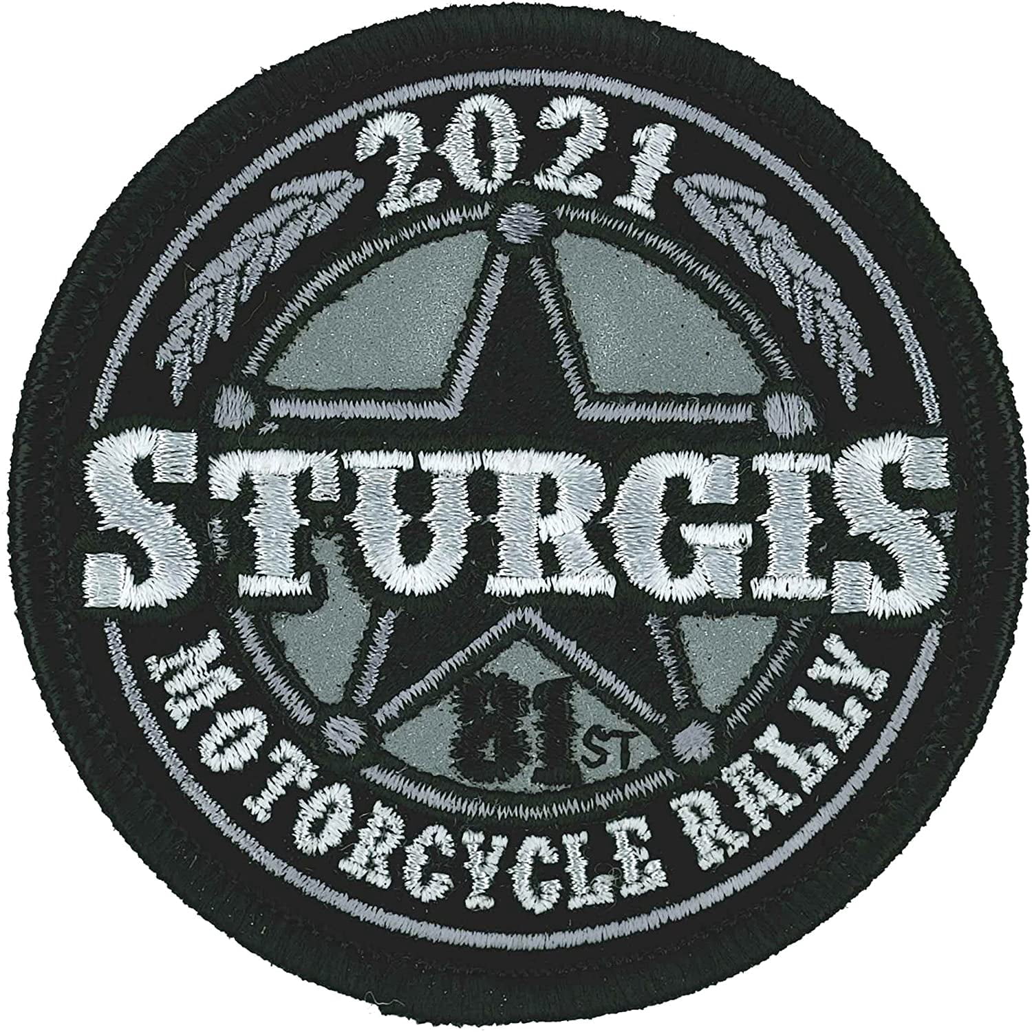 2021 Sturgis Motorcycle Rally 81 Years Sheriff Badge, Patch - Iron-on ...