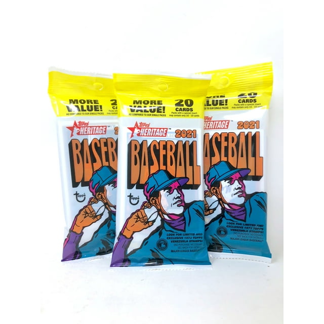 2021 Topps Heritage Baseball Fat Pack (Set of 3) - Walmart.com