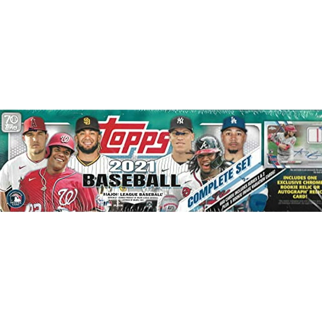 2021 Topps Teal Box Baseball Factory Set w/ Chrome Auto/ Relic Card ...
