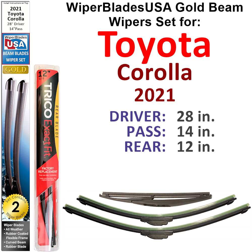 Toyota Corolla Wiper Blades Size