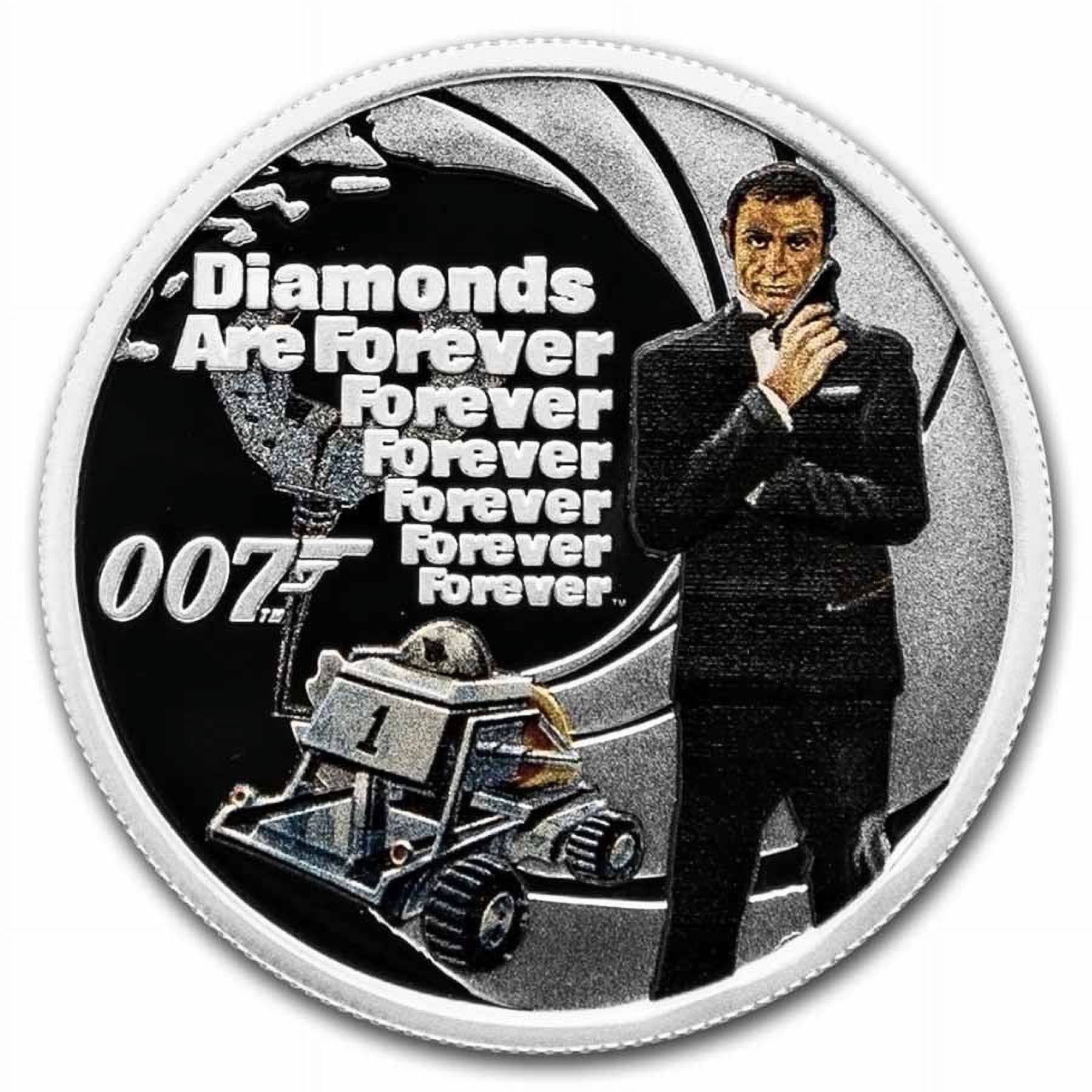 2021 Tuvalu 1/2 oz Silver 007 James Bond Diamonds are Forever - Walmart.com