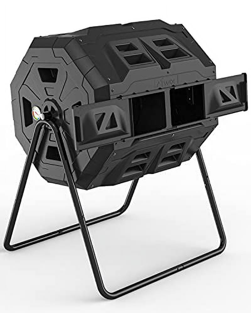 2021 Upgraded Tumbling Composter with Compost Thermometer - Dual ...