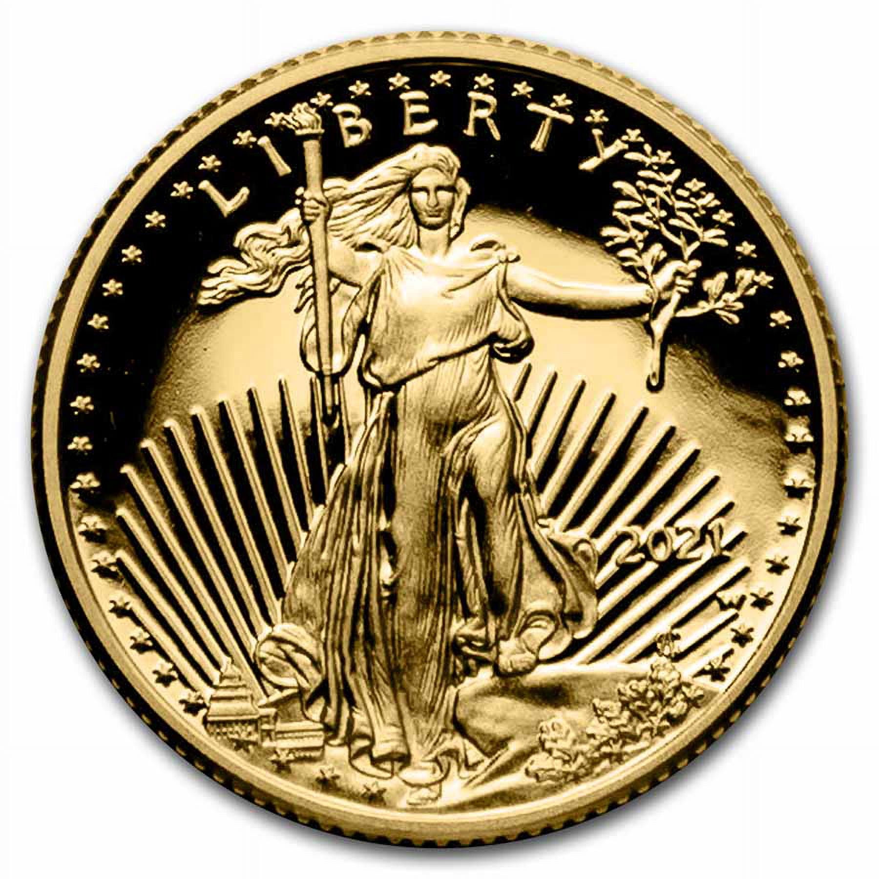 2021-W 1/4 oz Proof American Gold Eagle (Type 1) (Box & COA) - Walmart.com
