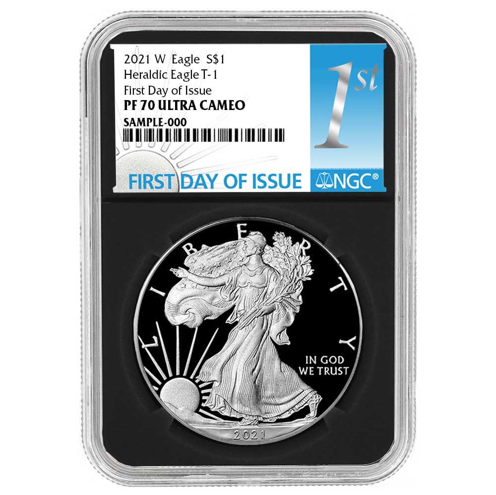 2021-W Proof $1 Type 1 American Silver Eagle NGC PF70UC FDI First Label ...